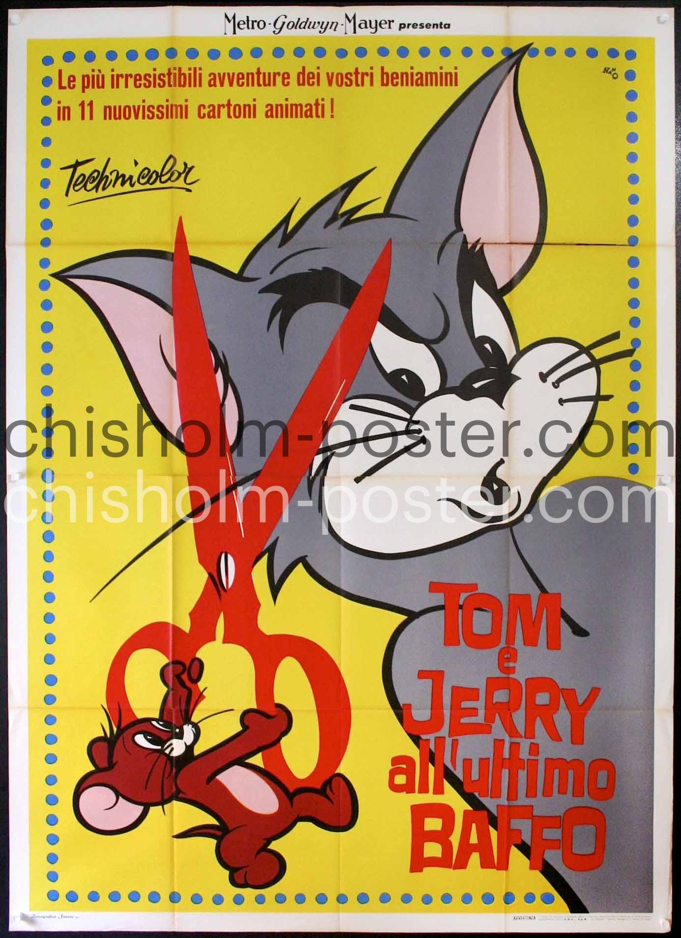 Tom e Jerry all' Ultimo Baffo (4x) | Original Vintage Poster | Chisholm ...