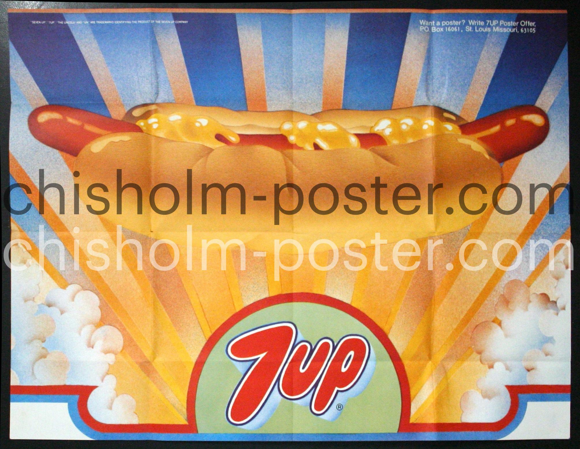 7up 7-up Hot Dog | Original Vintage Poster | Chisholm Larsson Gallery