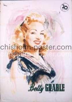 Portrait of Betty Grable | Original Vintage Poster | Chisholm Larsson ...