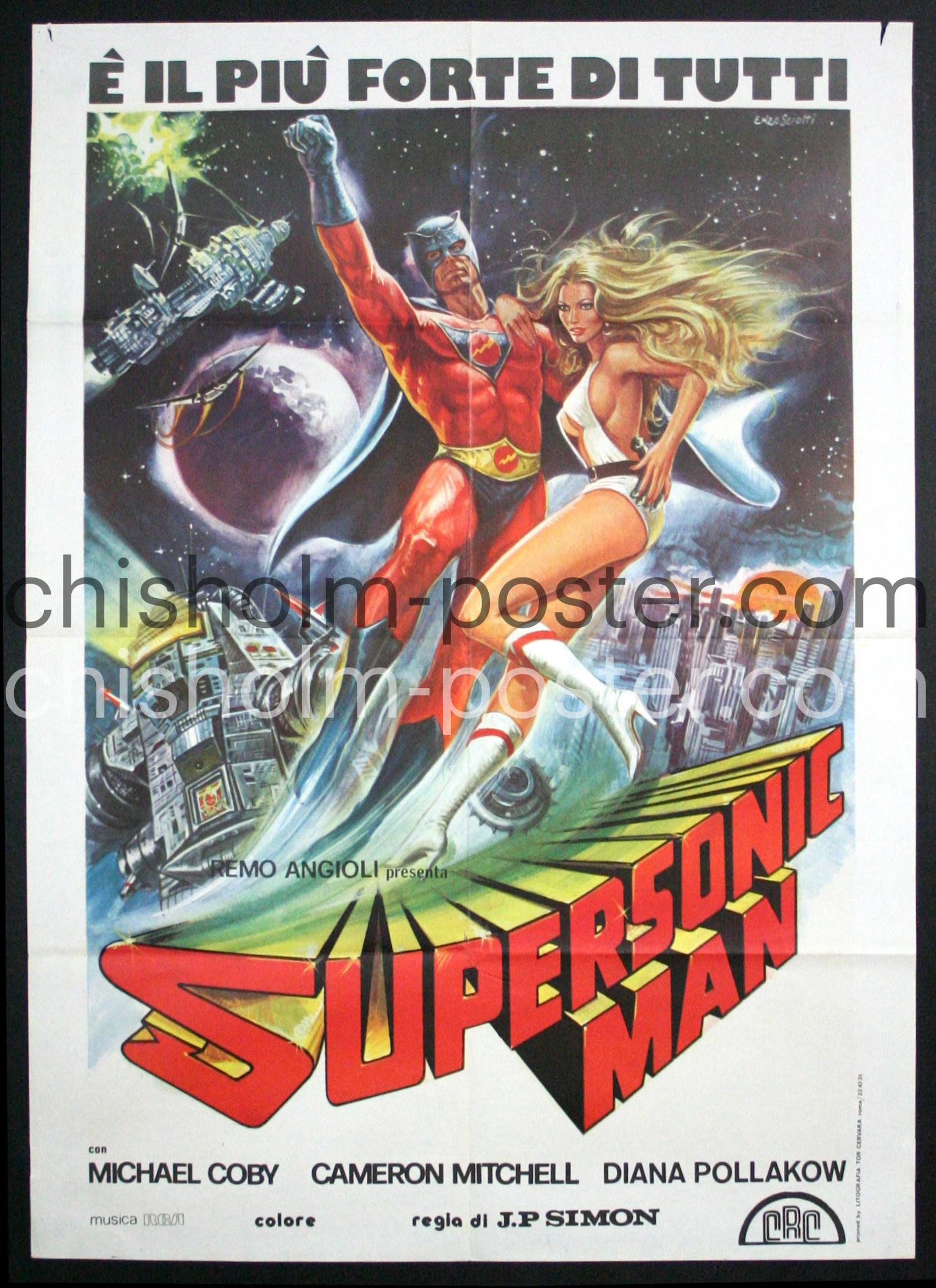 Supersonic Man (2) (Italian) | Original Vintage Poster | Chisholm ...