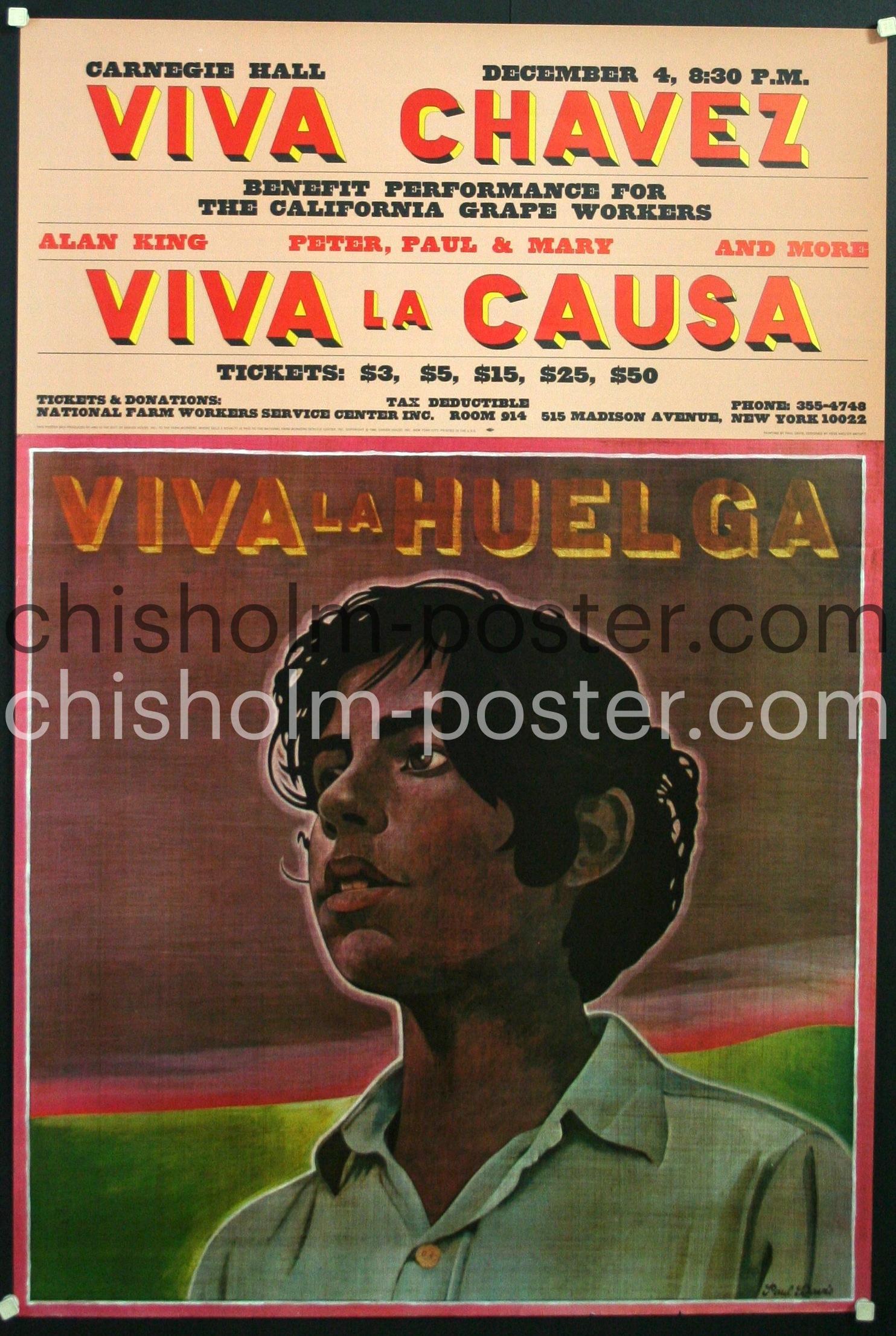 Viva Chavez, Viva la Causa Viva la Huelga | Original Vintage Poster ...