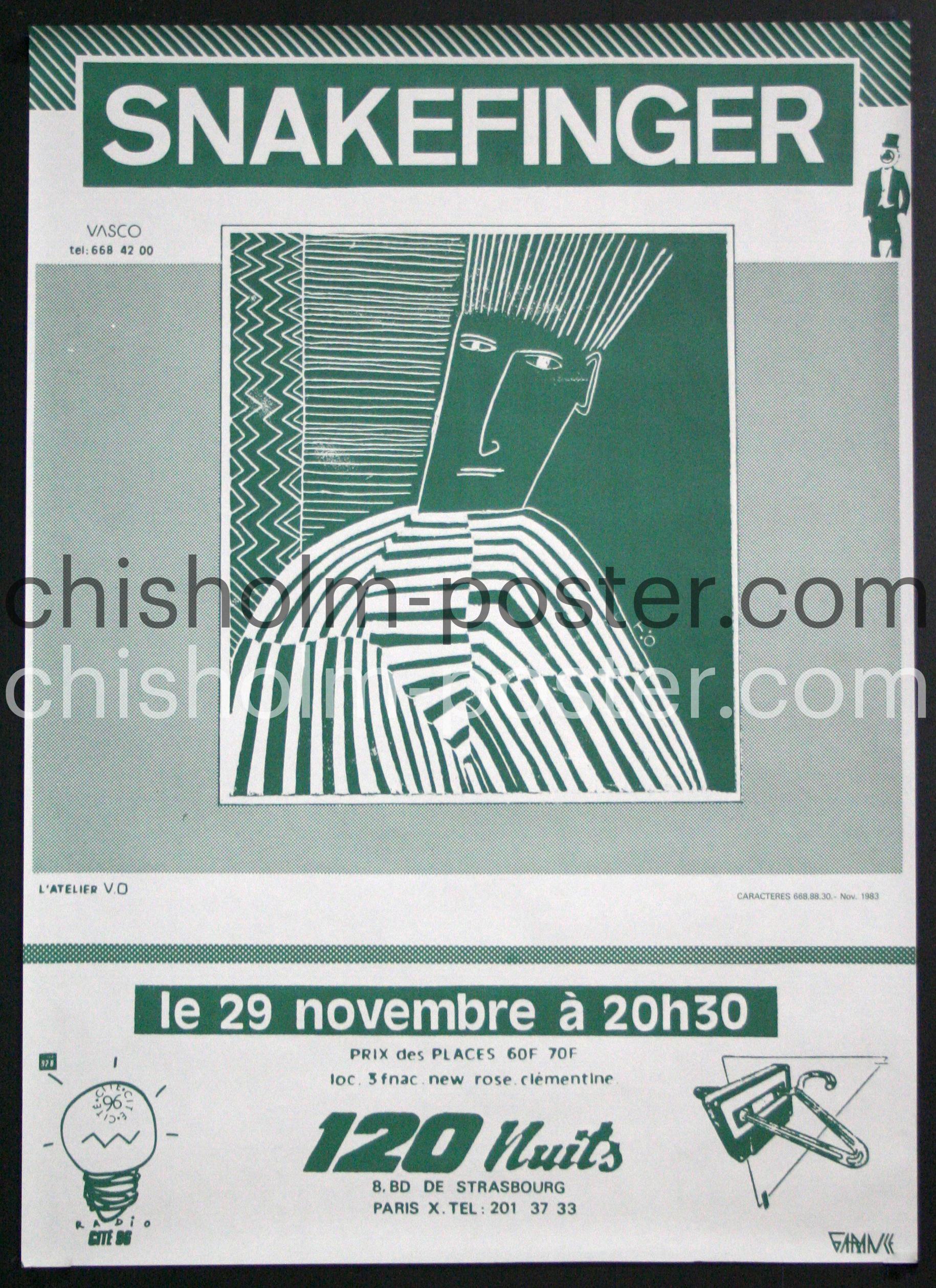 Snakefinger | Original Vintage Poster | Chisholm Larsson Gallery