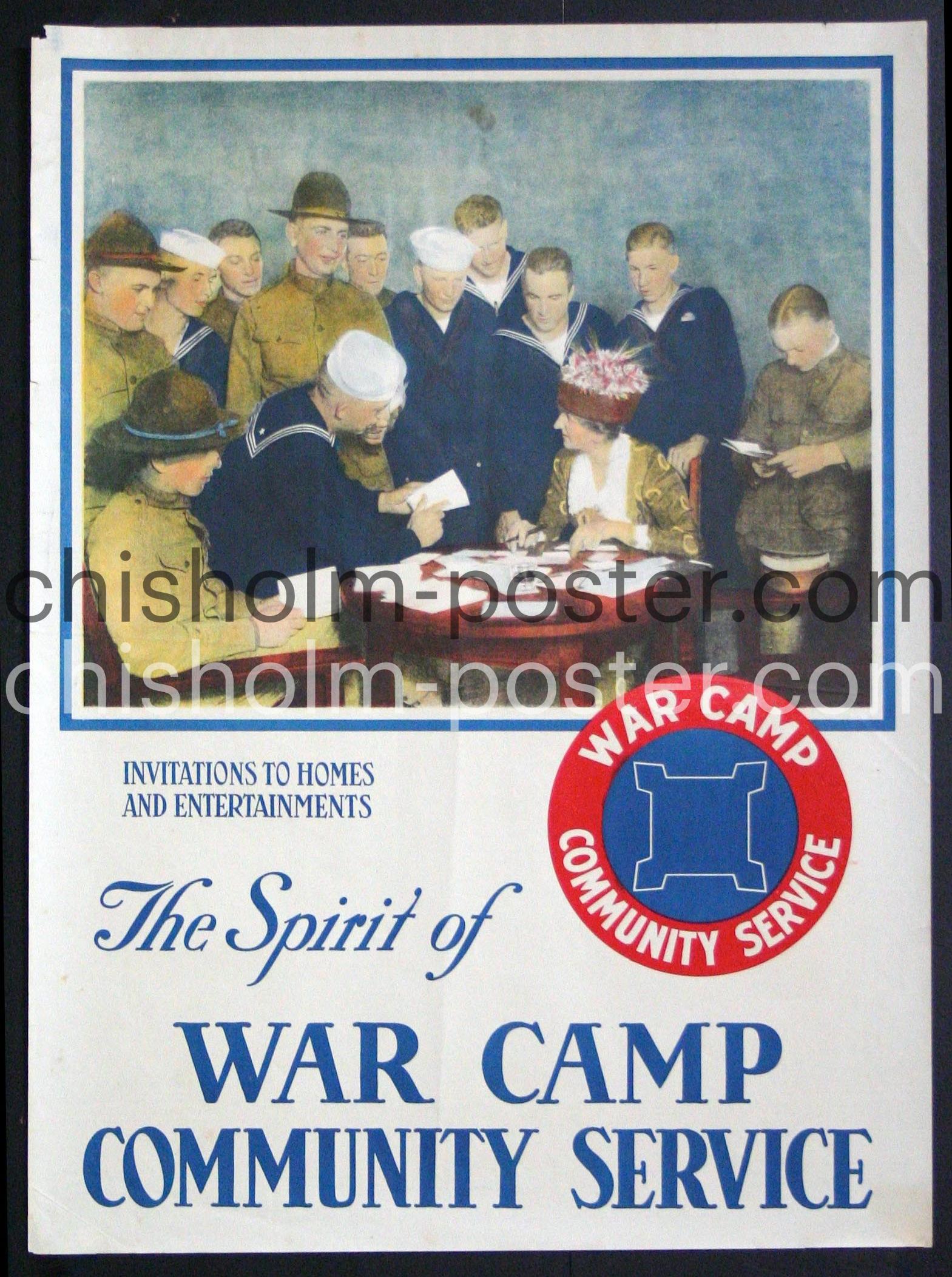 War Camp Community Service - Invitations to Homes and Entertainments ...