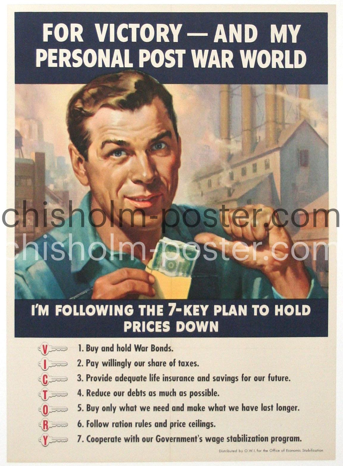 For Victory and My Personal Post War World | Original Vintage Poster ...