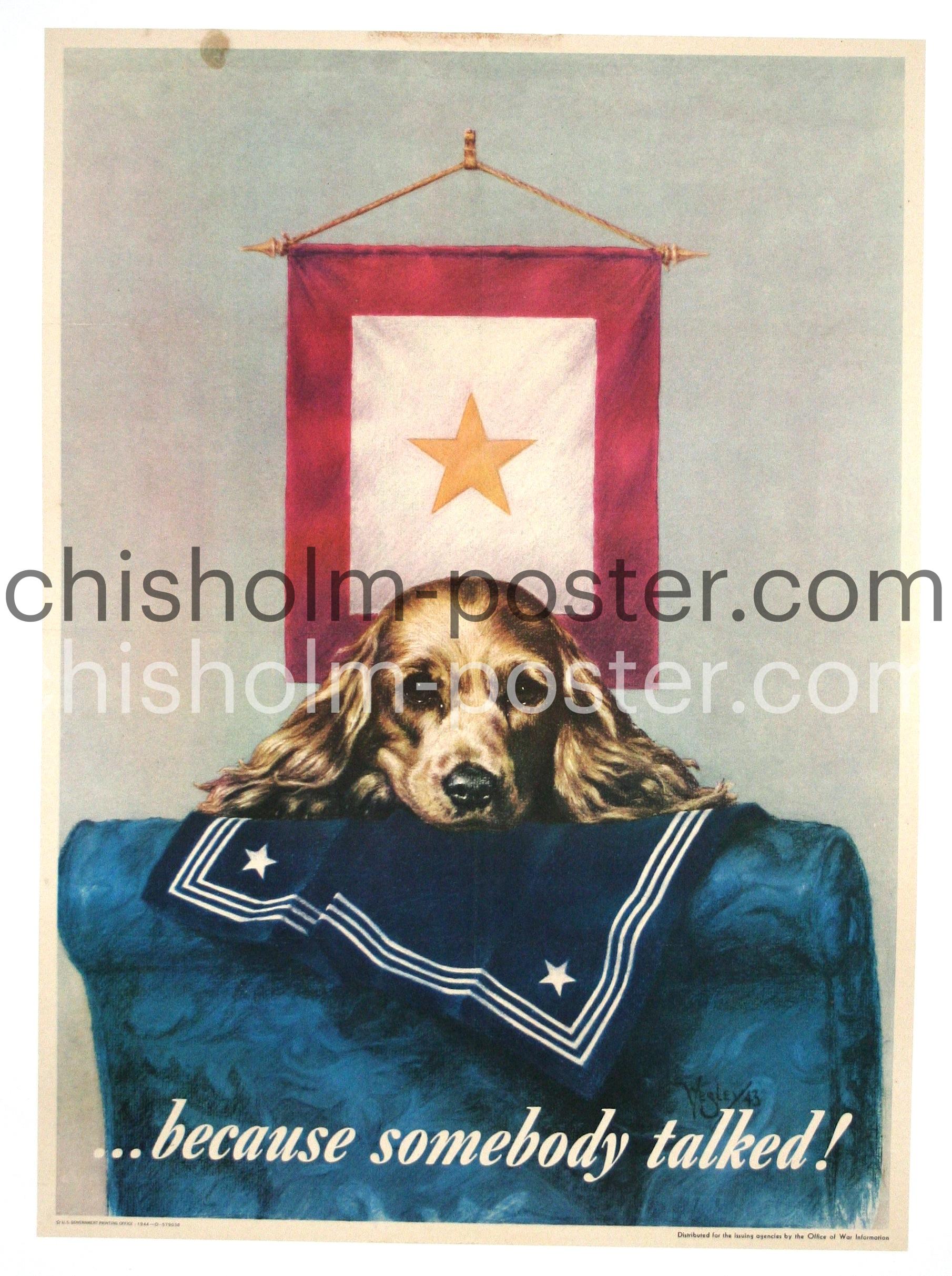 Because Somebody Talked! | Original Vintage Poster | Chisholm Larsson ...