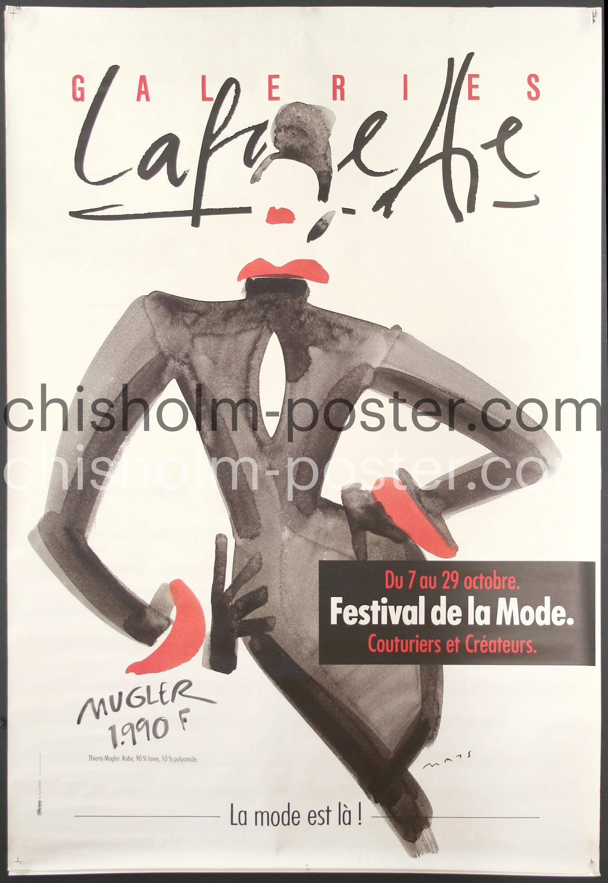 Galeries Lafayette (2) Thierry Mugler | Original Vintage Poster ...