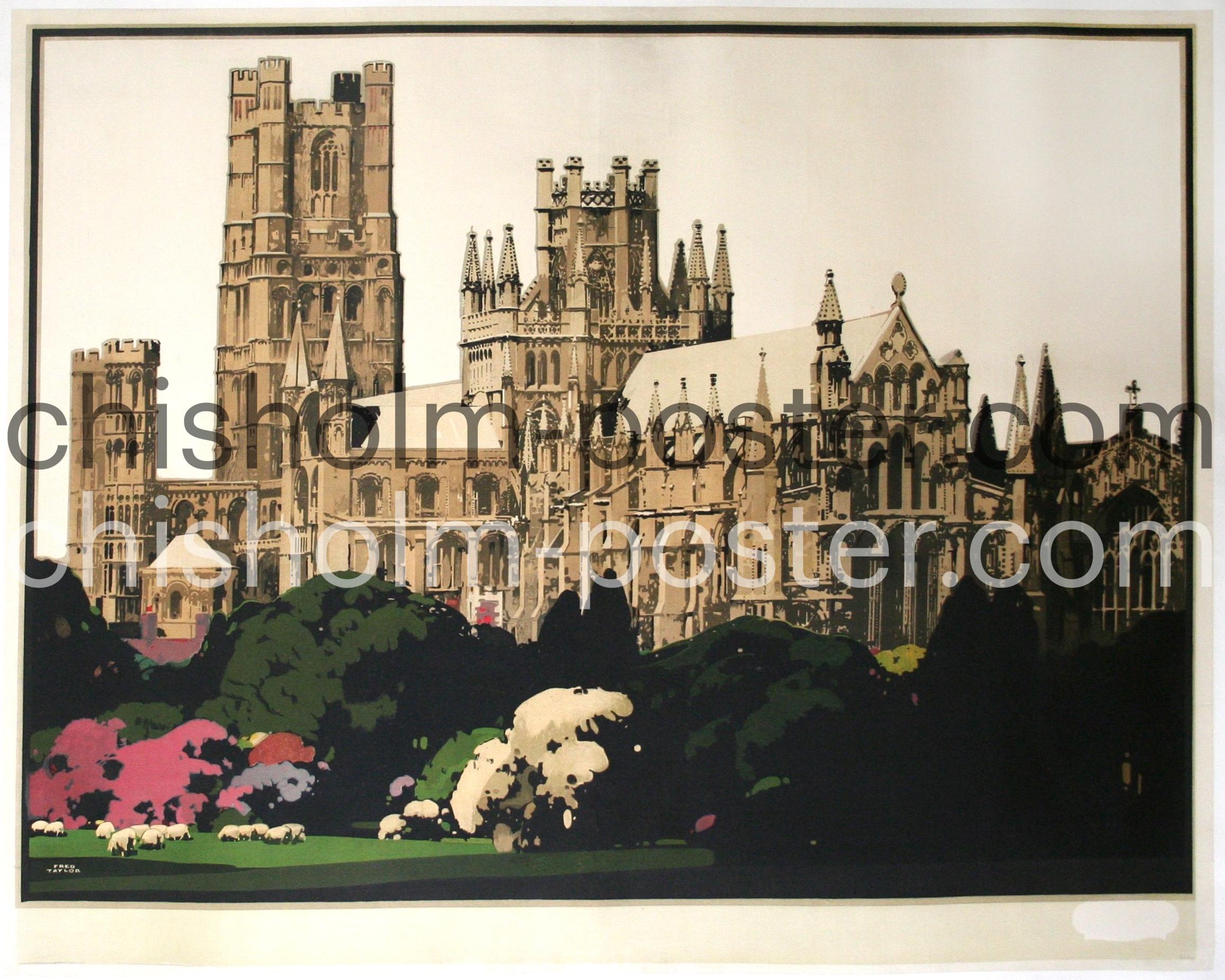 Ely Cathedral (2) | Original Vintage Poster | Chisholm Larsson Gallery