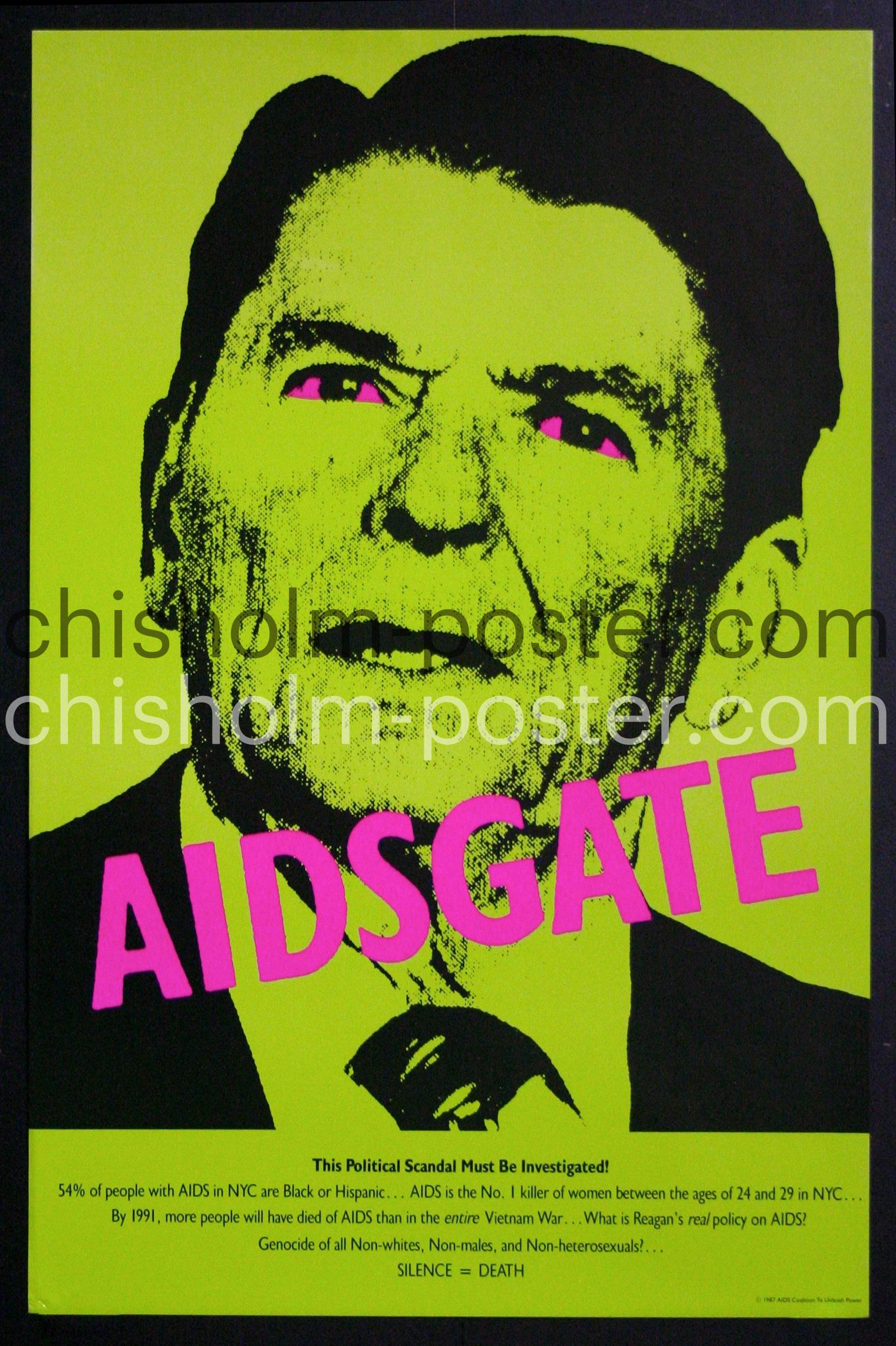 Aidsgate - Act Up | Original Vintage Poster | Chisholm Larsson Gallery