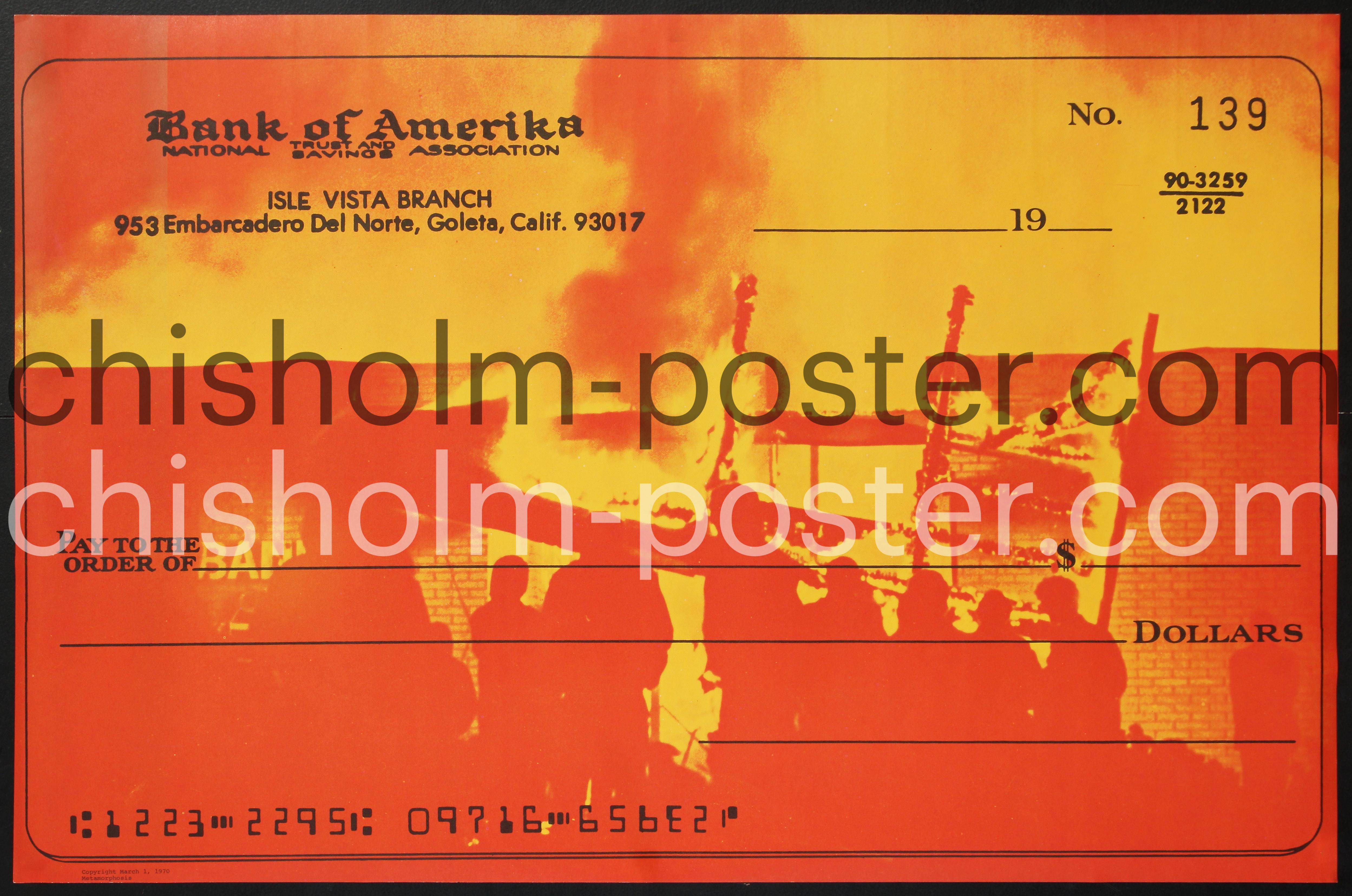 Bank of Amerika (Bank of America) - Check - Metamorphosis Printing ...