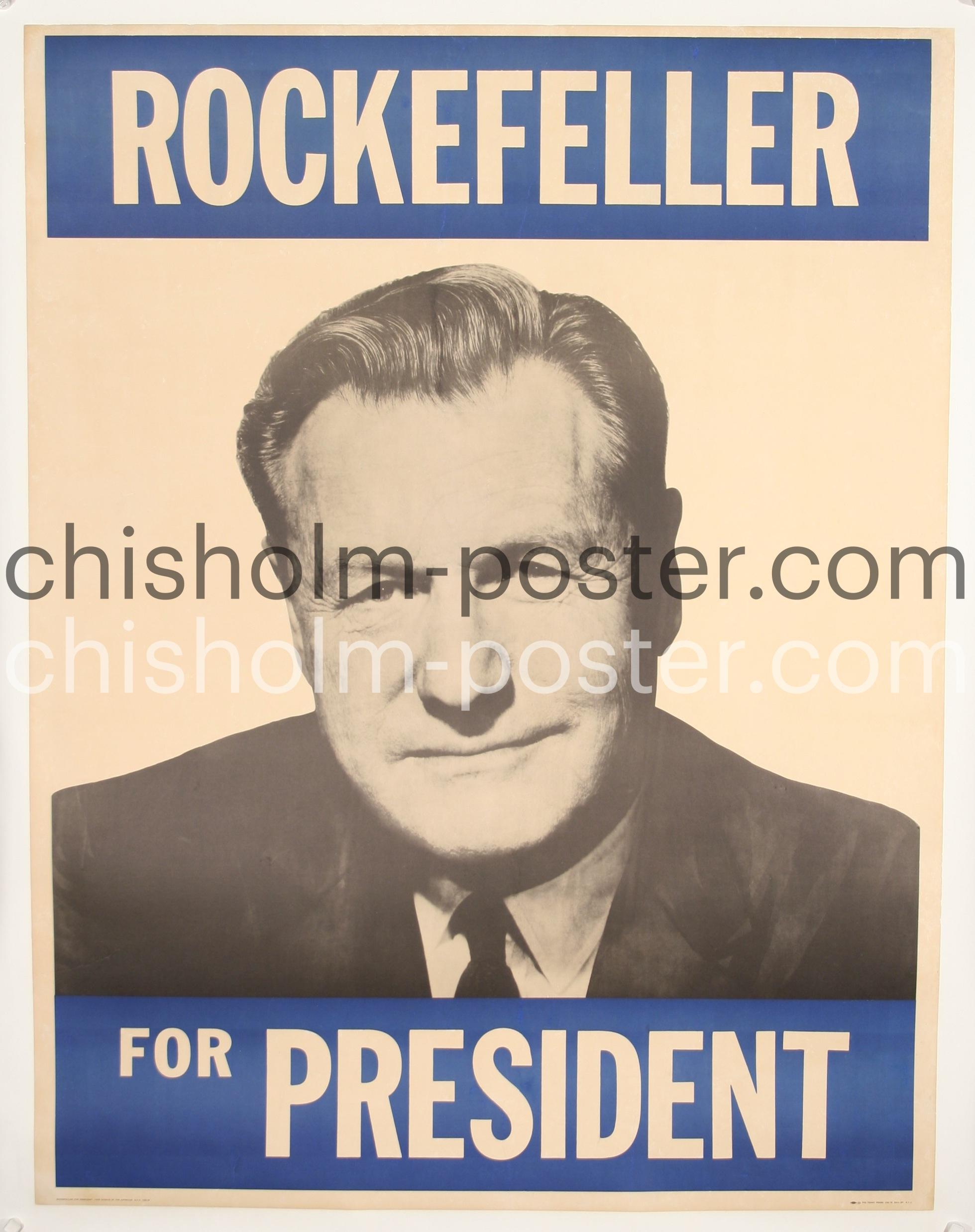 Rockefeller for President (1) | Original Vintage Poster | Chisholm ...