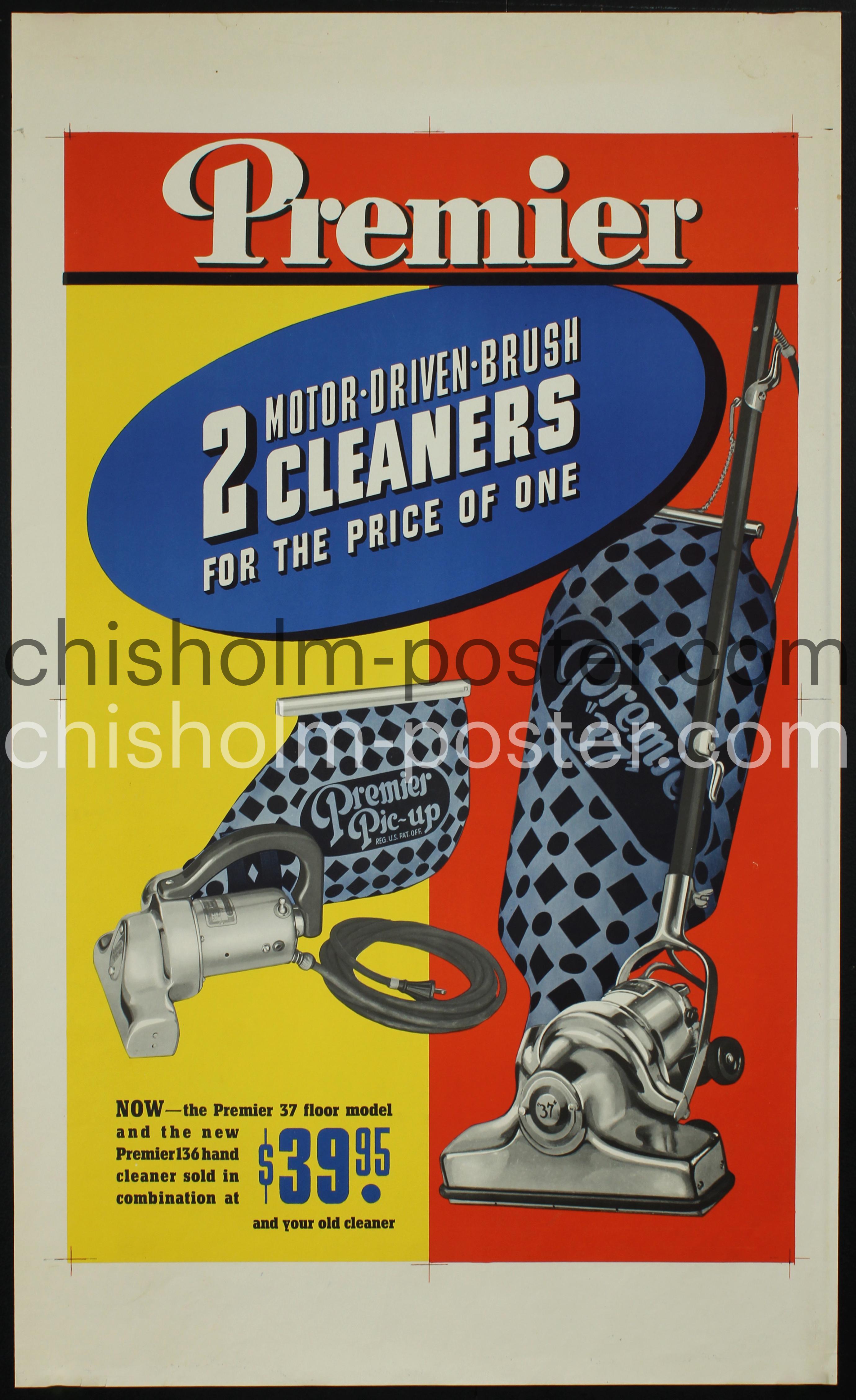 Premier Vacuum Cleaners | Original Vintage Poster | Chisholm Larsson ...