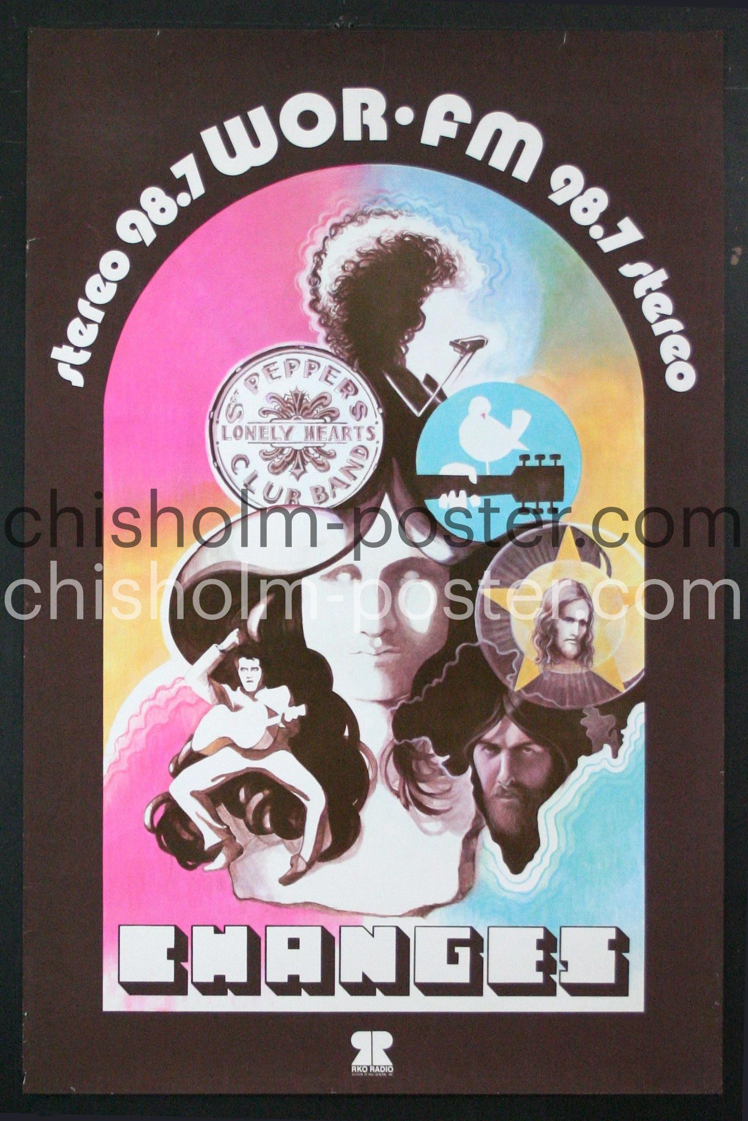 WOR.FM 98.7 Stereo - Changes | Original Vintage Poster | Chisholm ...