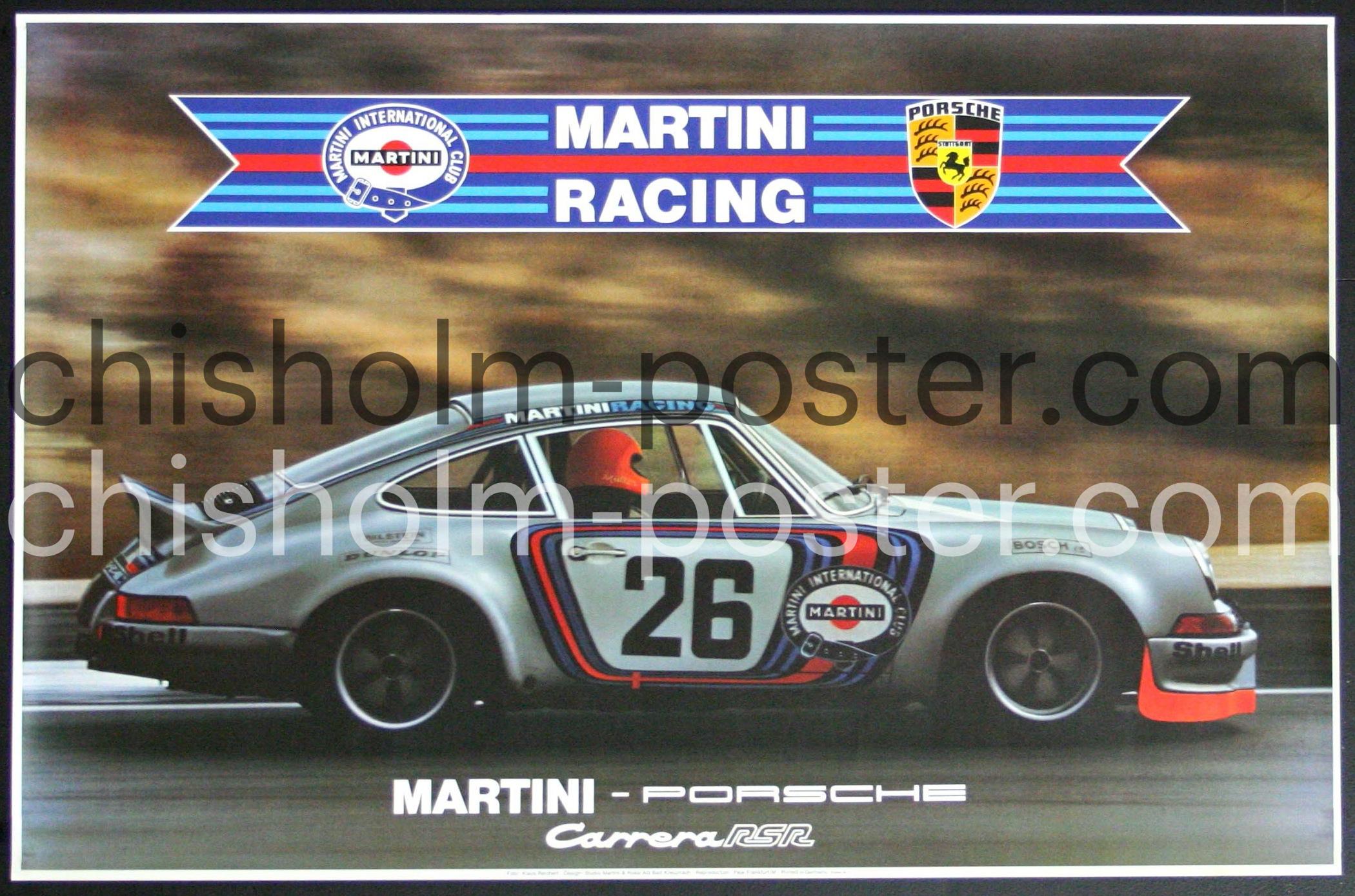 Martini Racing - Porsche Carrera RSR | Original Vintage Poster ...
