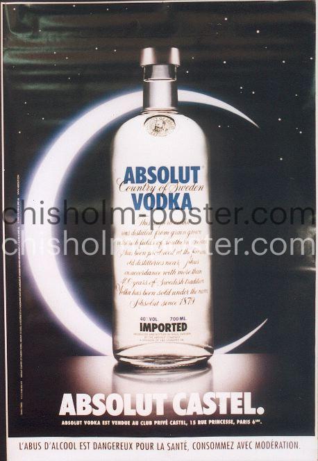 Absolut Vodka, Absolut Castel Absolut Vodka | Original Vintage Poster ...