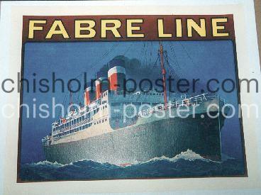 Fabre Line (2) | Original Vintage Poster | Chisholm Larsson Gallery
