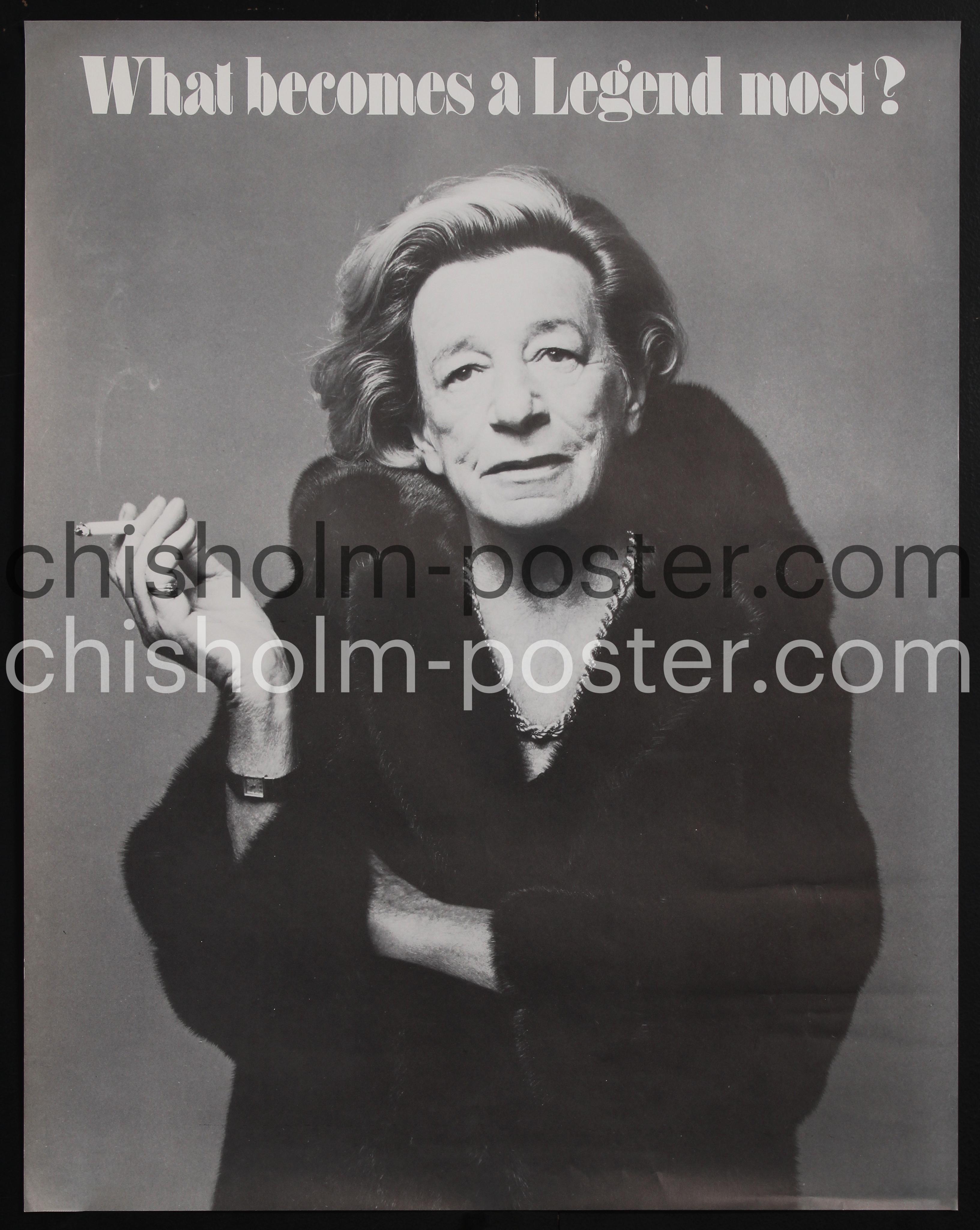 Blackglama - What Becomes a Legend most? - Lillian Hellman | Original Vintage Poster | Chisholm ...