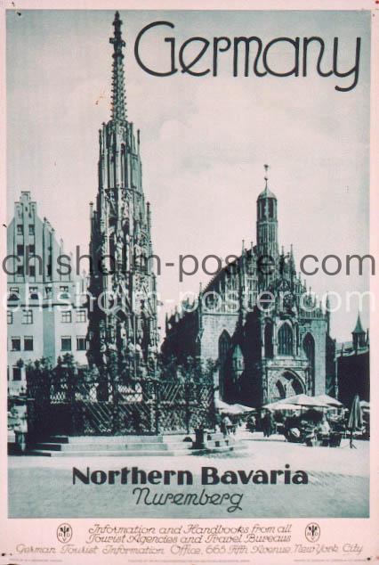 Germany - Northern Bavaria, Nuremberg | Original Vintage Poster ...