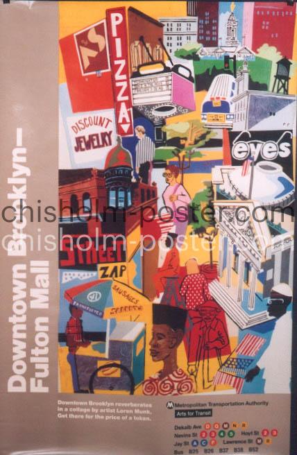 MTA, Arts for Transit - Downtown Brooklyn | Original Vintage Poster ...