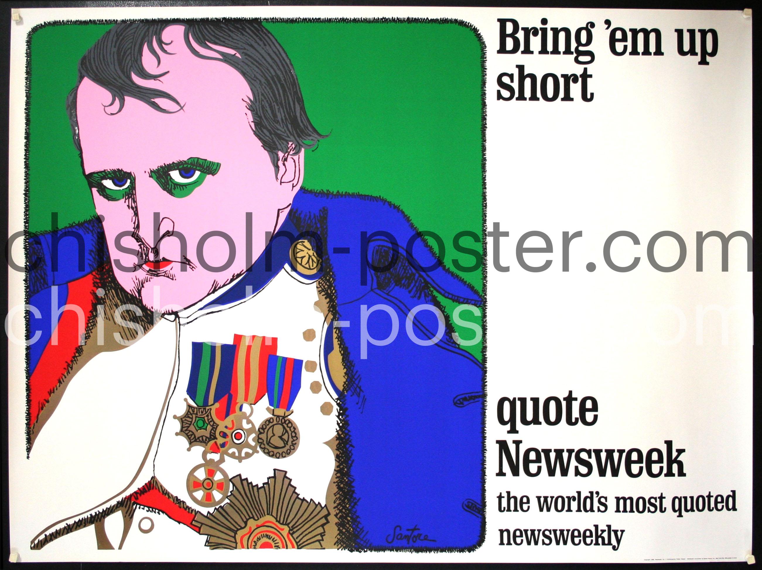Bring 'em up short, quote Newsweek - Napoleon | Original Vintage Poster ...