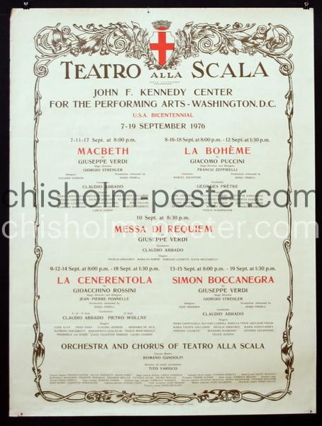 Teatro alla Scala | Original Vintage Poster | Chisholm Larsson Gallery