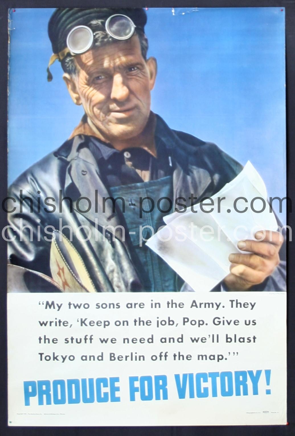 Produce for Victory! (10) | Original Vintage Poster | Chisholm Larsson ...