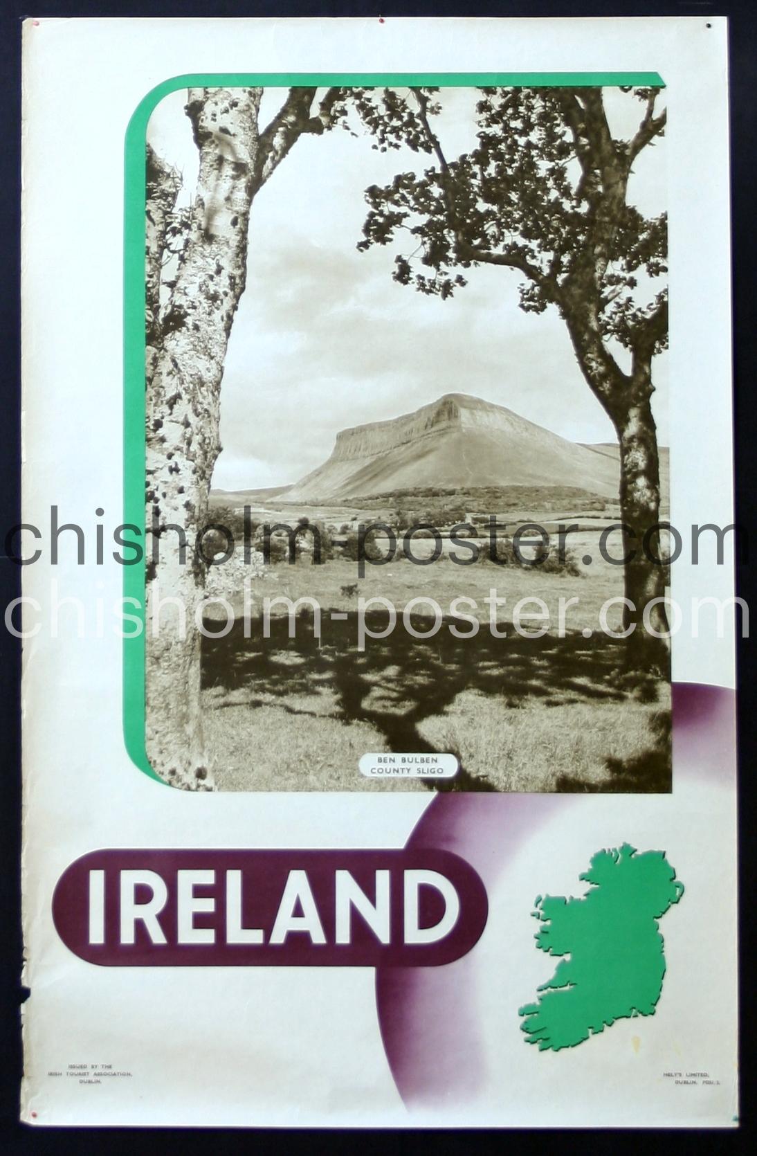 Ireland: Ben Bulben, County Sligo | Original Vintage Poster | Chisholm ...