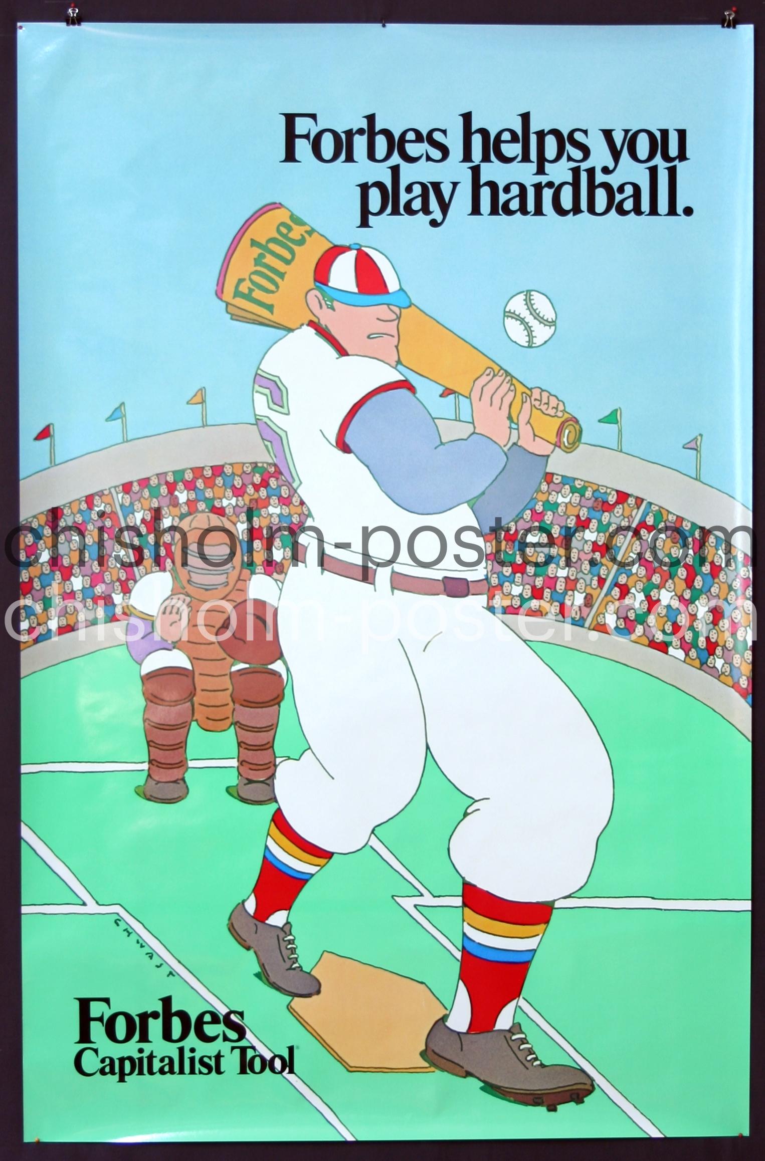 Forbes helps you play hardball. | Original Vintage Poster | Chisholm ...