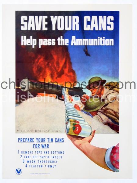 Save Your Cans | Original Vintage Poster | Chisholm Larsson Gallery