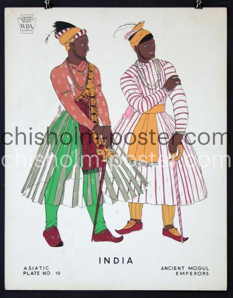 India: Ancient Mogul Emperors (Work Progress Administration) | Original ...