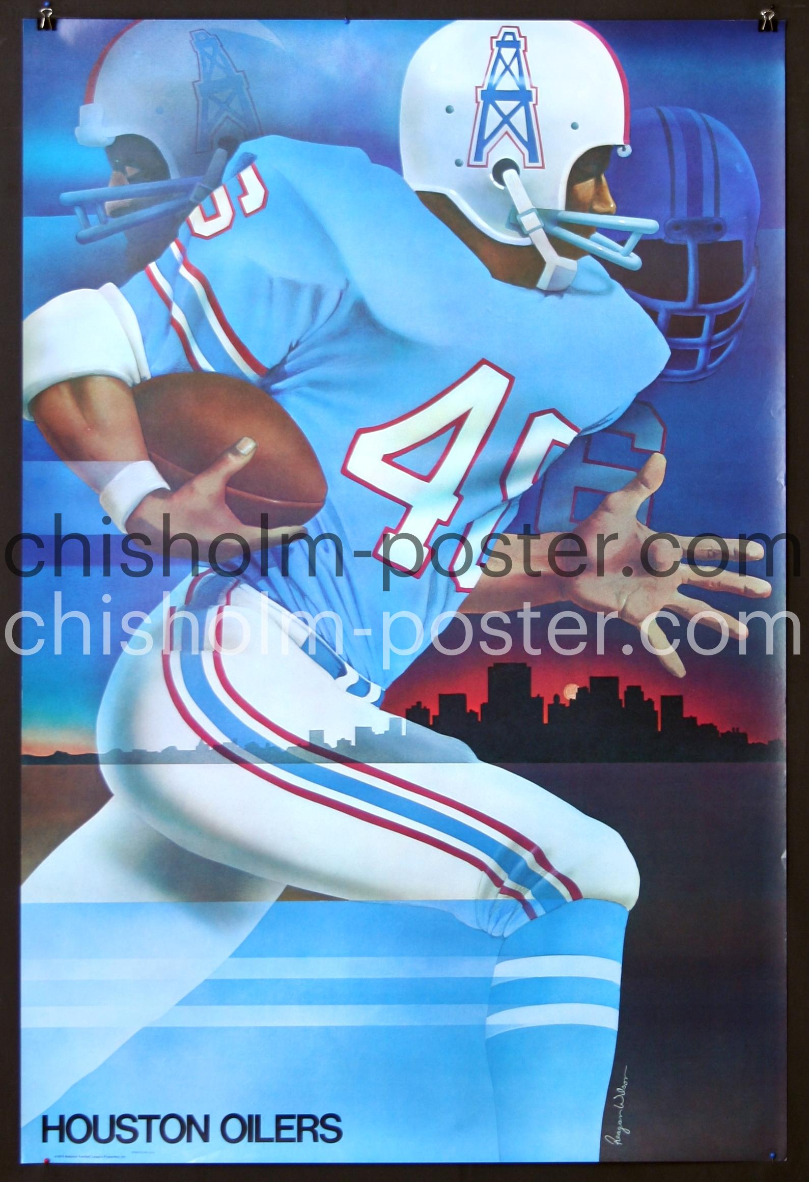 Houston Oilers (3) | Original Vintage Poster | Chisholm Larsson Gallery
