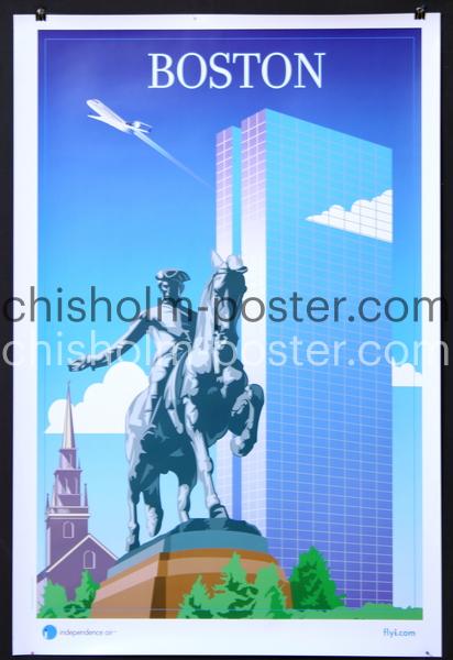 Boston - Independence Air | Original Vintage Poster | Chisholm Larsson ...