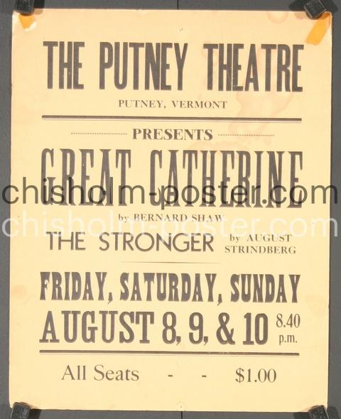 The Putney Theatre presents Great Catherine (carton) | Original Vintage ...
