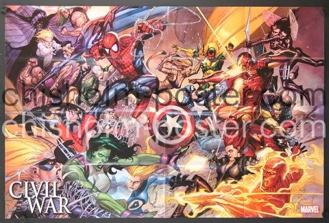 Civil War (Marvel Comics) | Original Vintage Poster | Chisholm Larsson ...