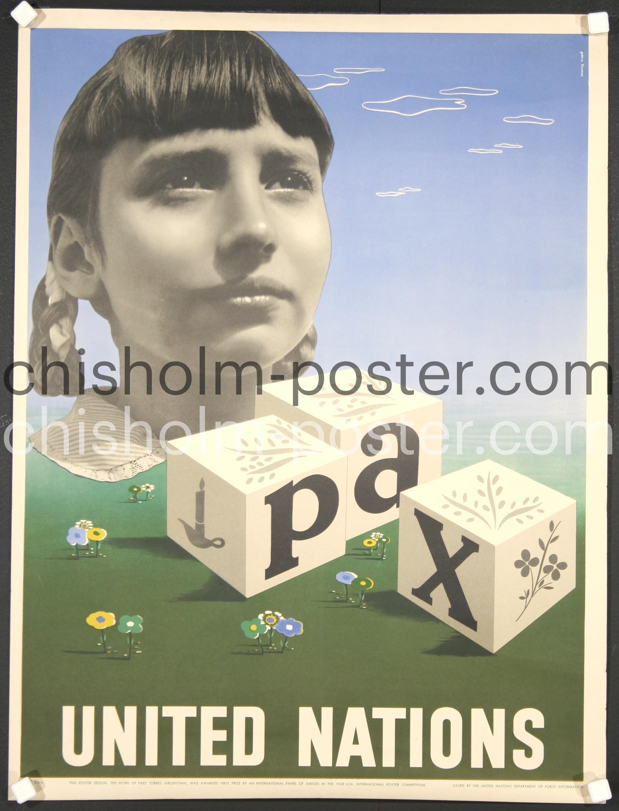 Pax - United Nations | Original Vintage Poster | Chisholm Larsson Gallery