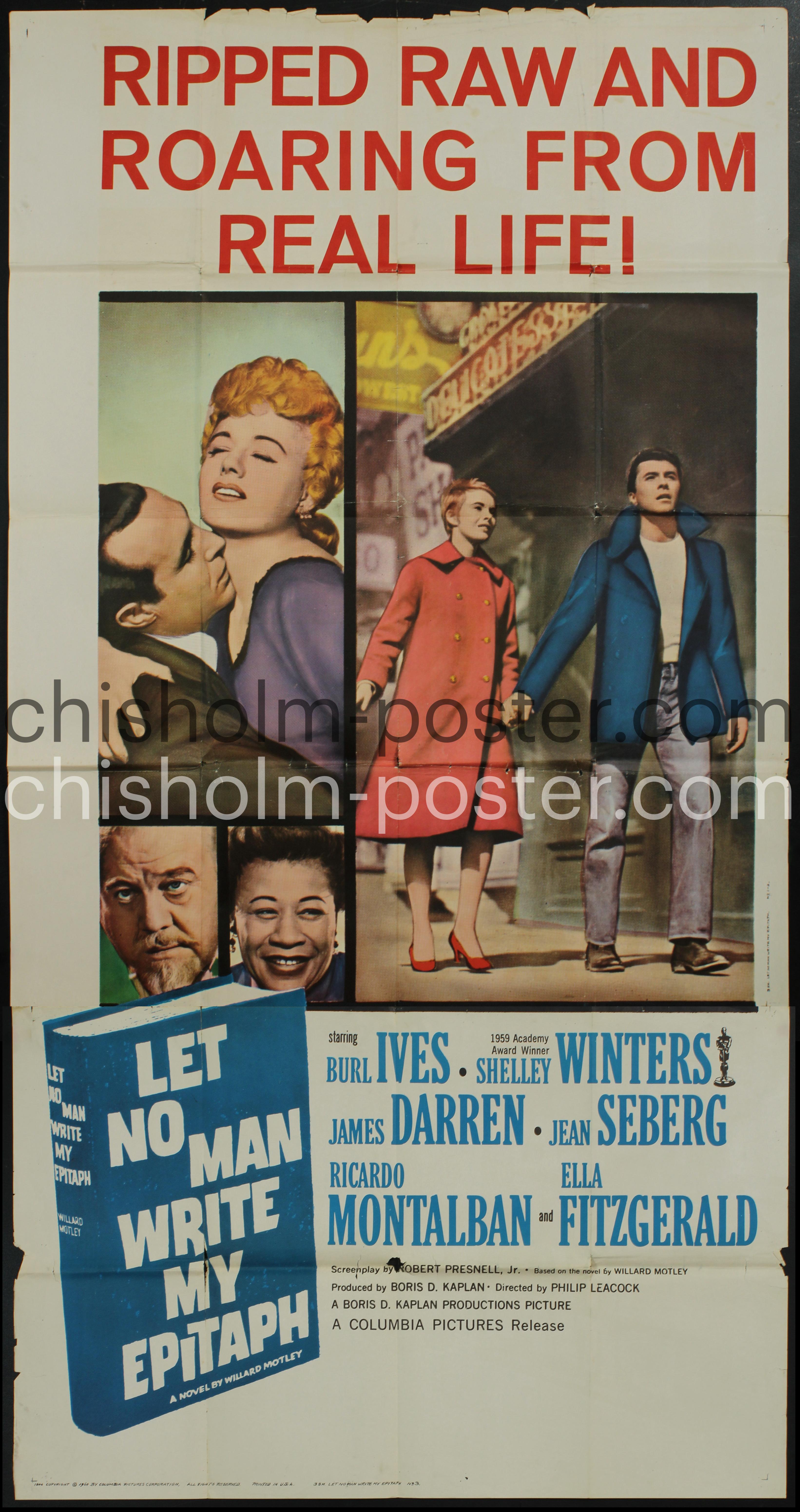Let No Man Write My Epitaph | Original Vintage Poster | Chisholm ...
