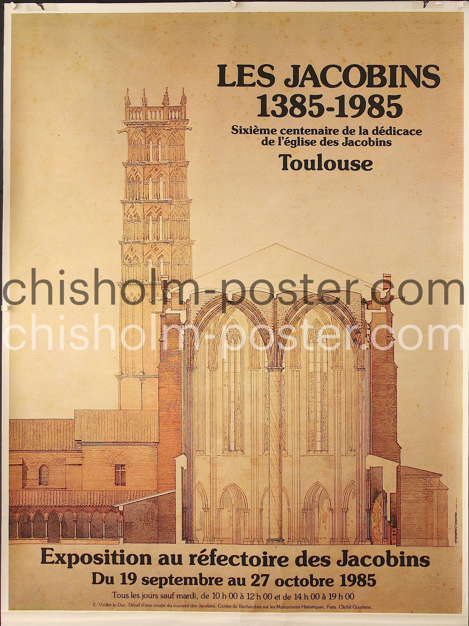 Les Jacobins 1385-1985 | Original Vintage Poster | Chisholm Larsson Gallery
