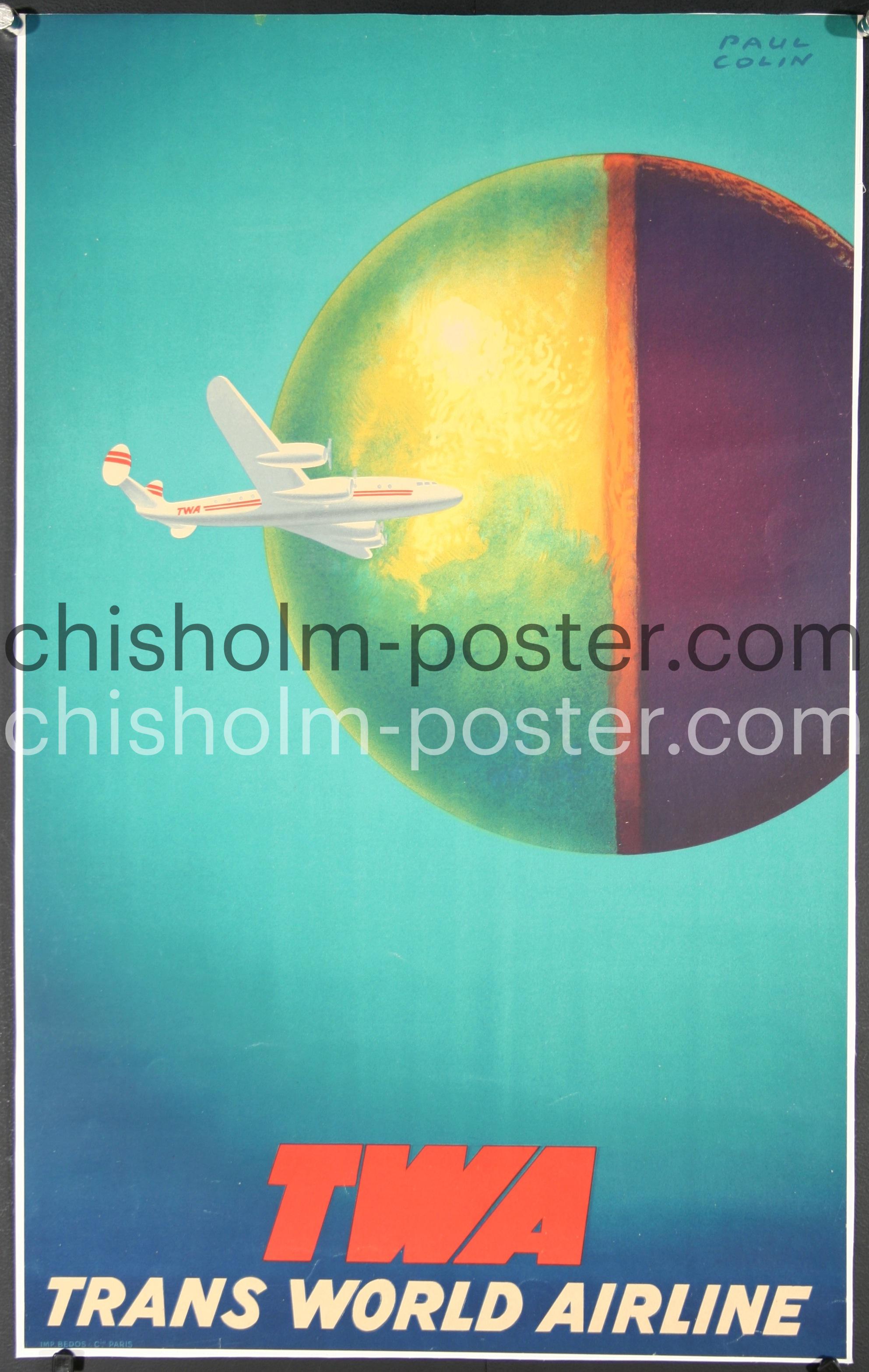 TWA Trans World Airline | Original Vintage Poster | Chisholm Larsson ...