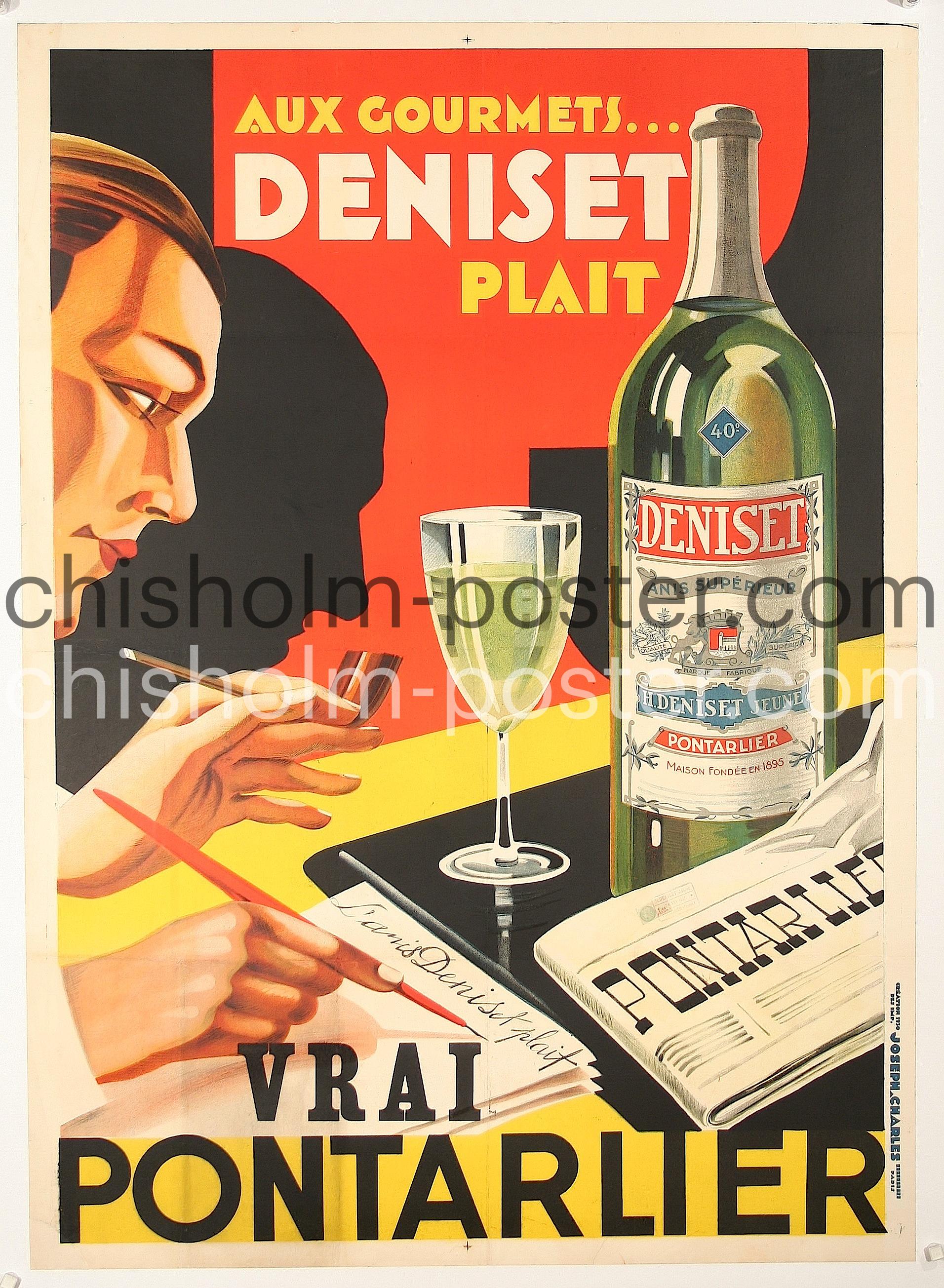 Deniset - Vrai Pontarlier (2) | Original Vintage Poster | Chisholm ...
