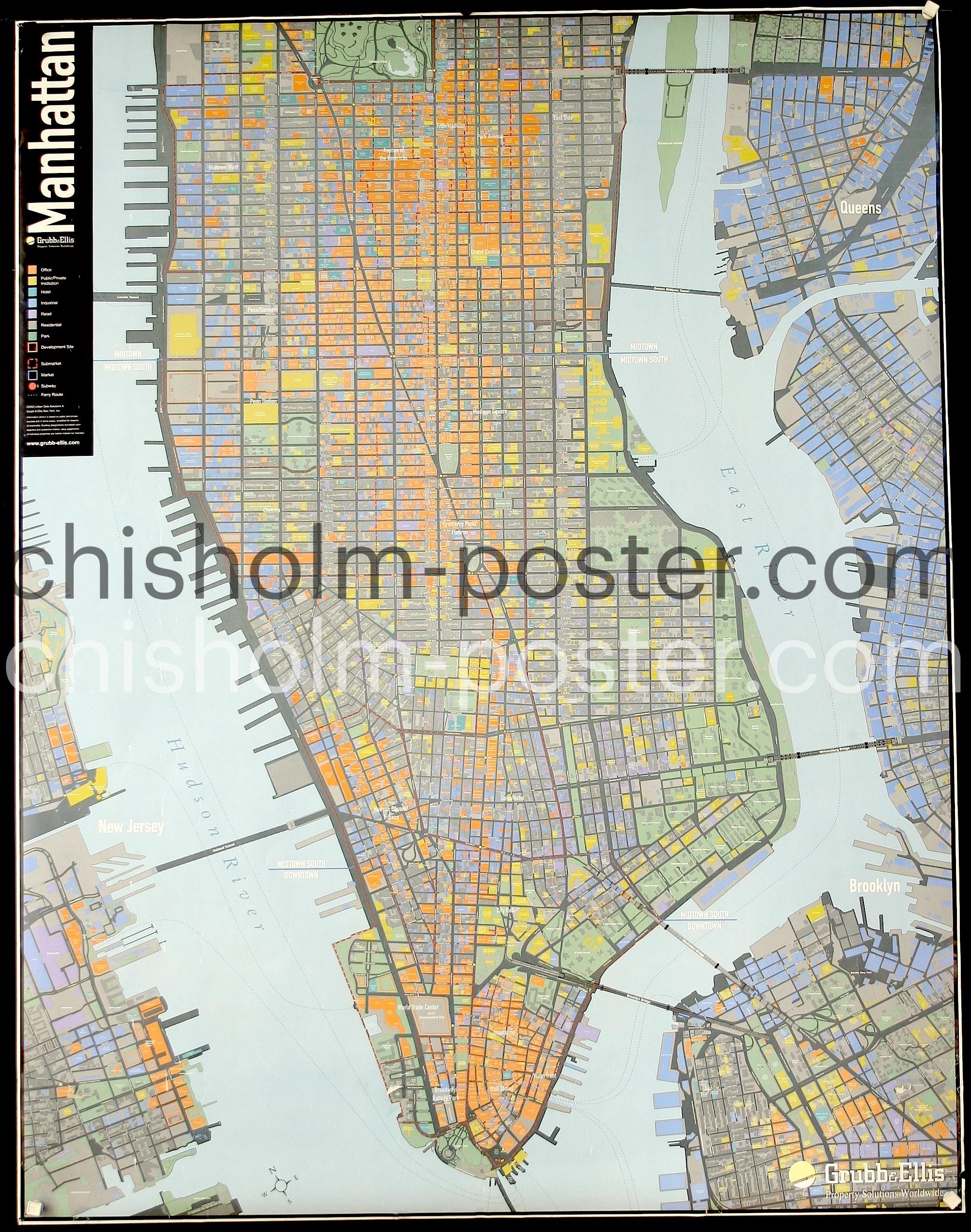 Map of Manhattan | Original Vintage Poster | Chisholm Larsson Gallery