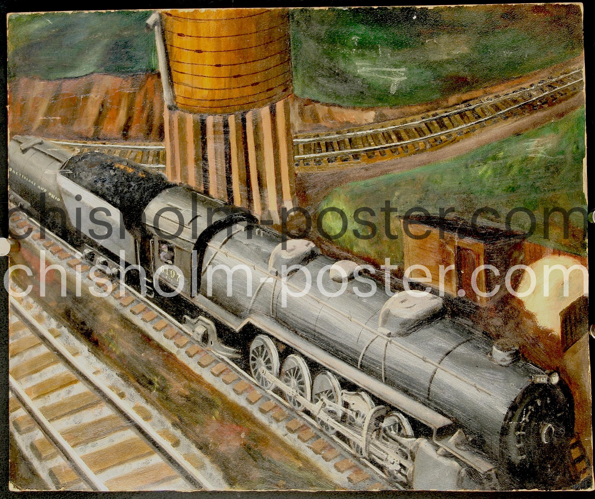 Original Artwork by Bill Anthony (23) Train | Original Vintage Poster ...