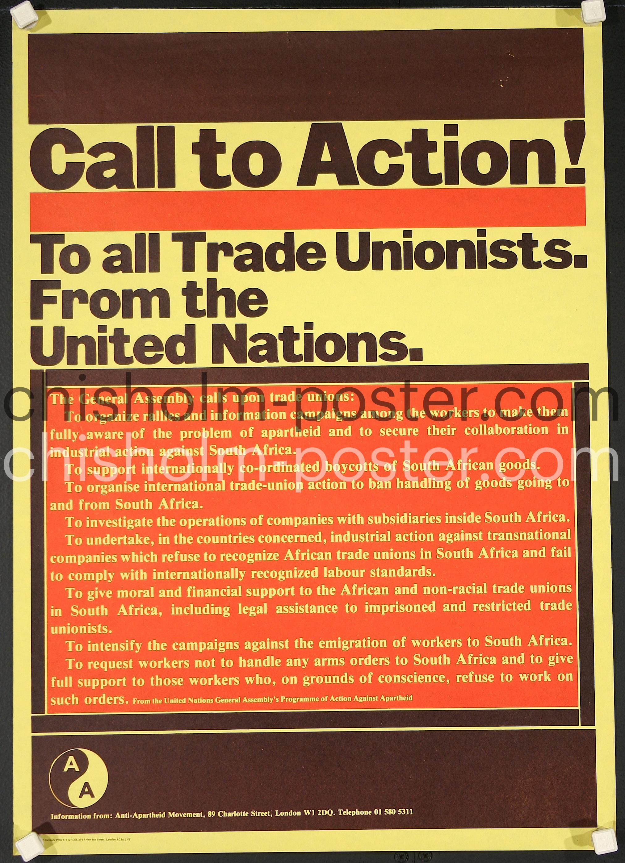 Call to Action! - To all Trade Unionists, from the United Nations ...