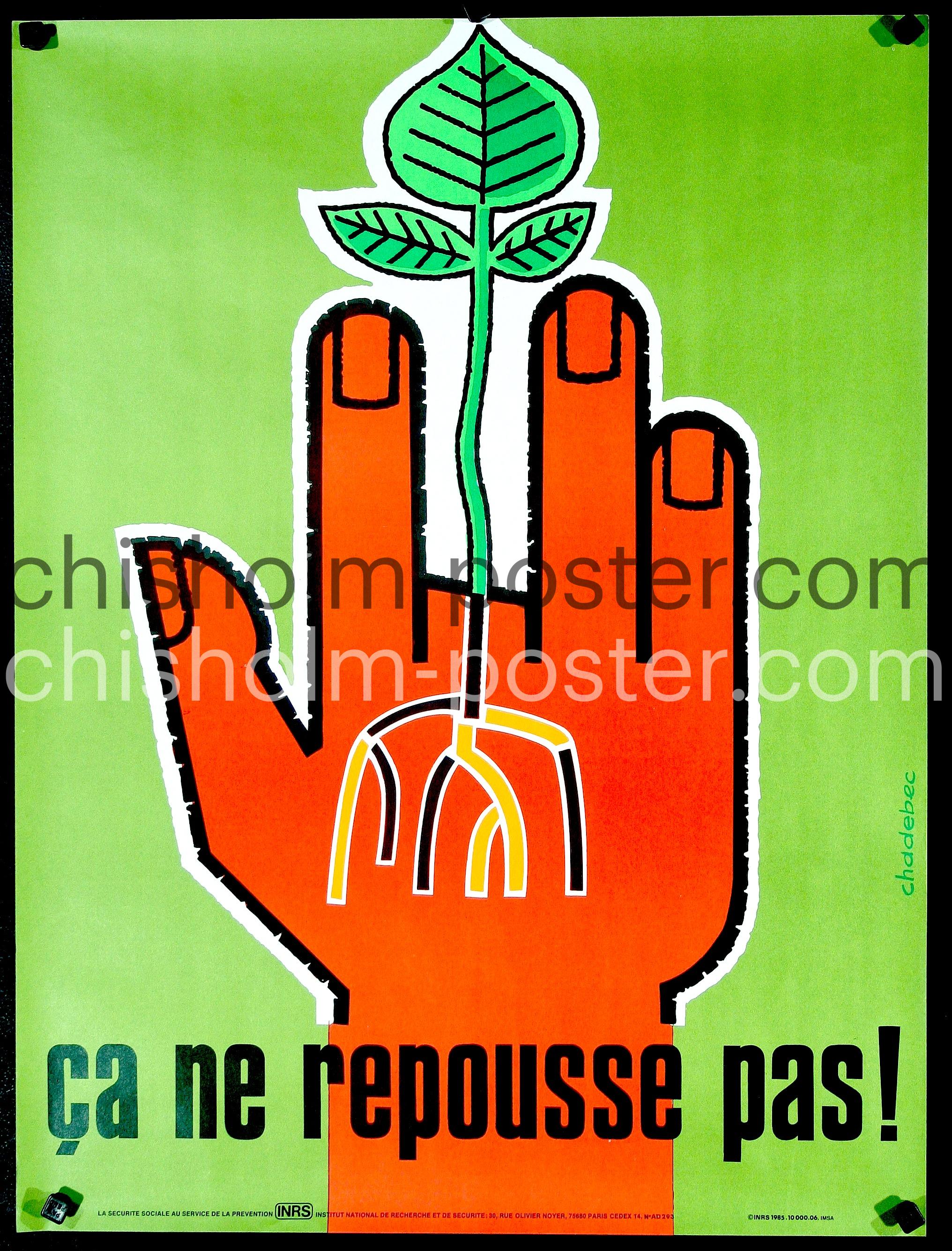 INRS - Ca ne repousse pas! | Original Vintage Poster | Chisholm Larsson ...