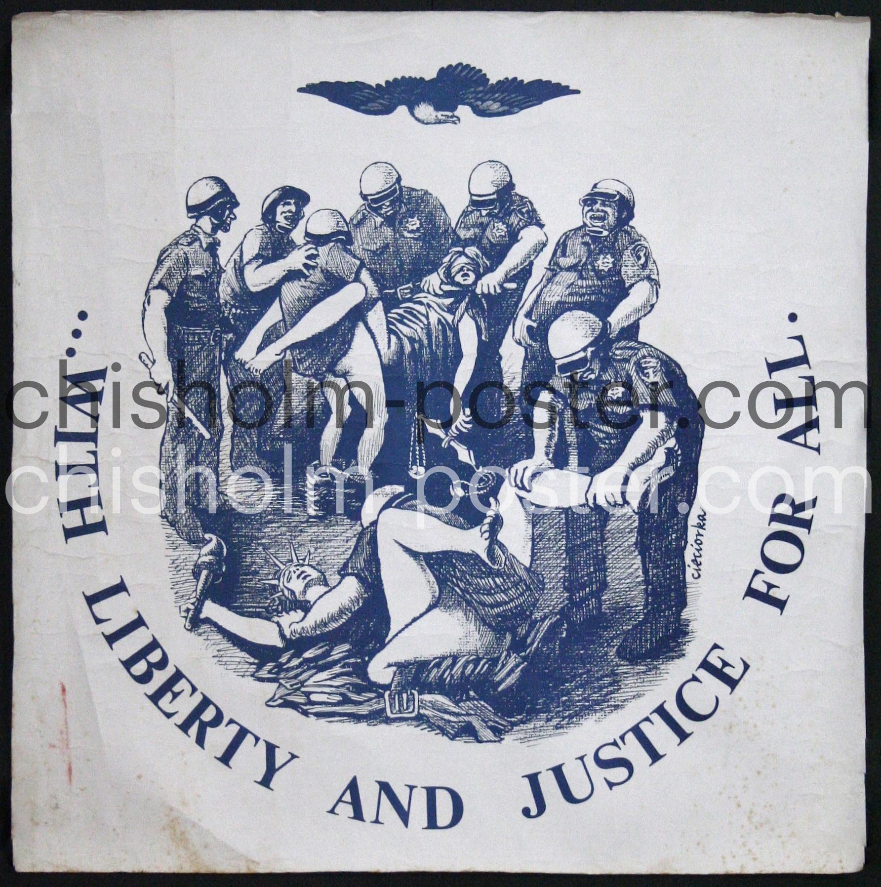 With Liberty and Justice for All | Original Vintage Poster | Chisholm ...
