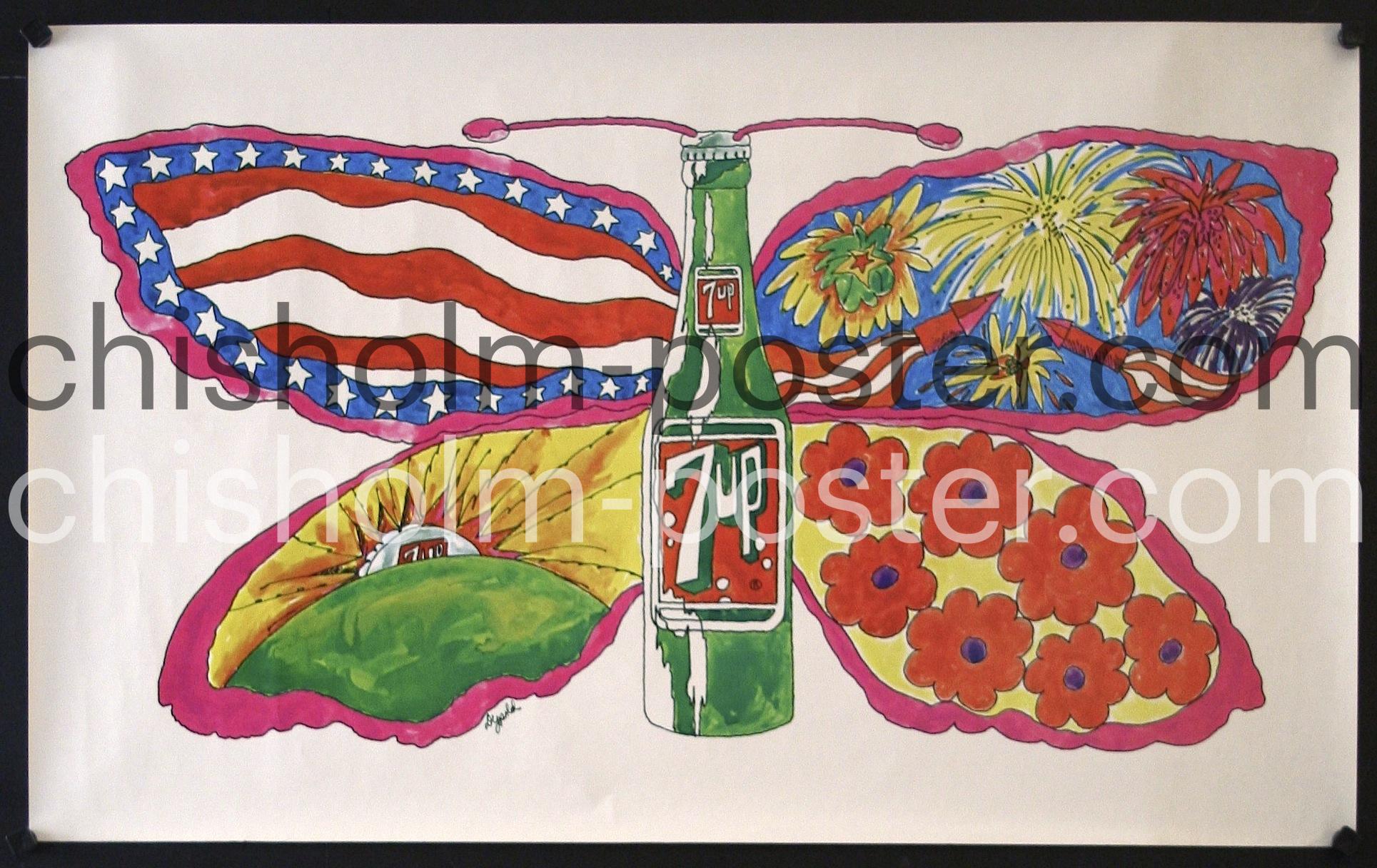 7up 7-up Butterfly | Original Vintage Poster | Chisholm Larsson Gallery