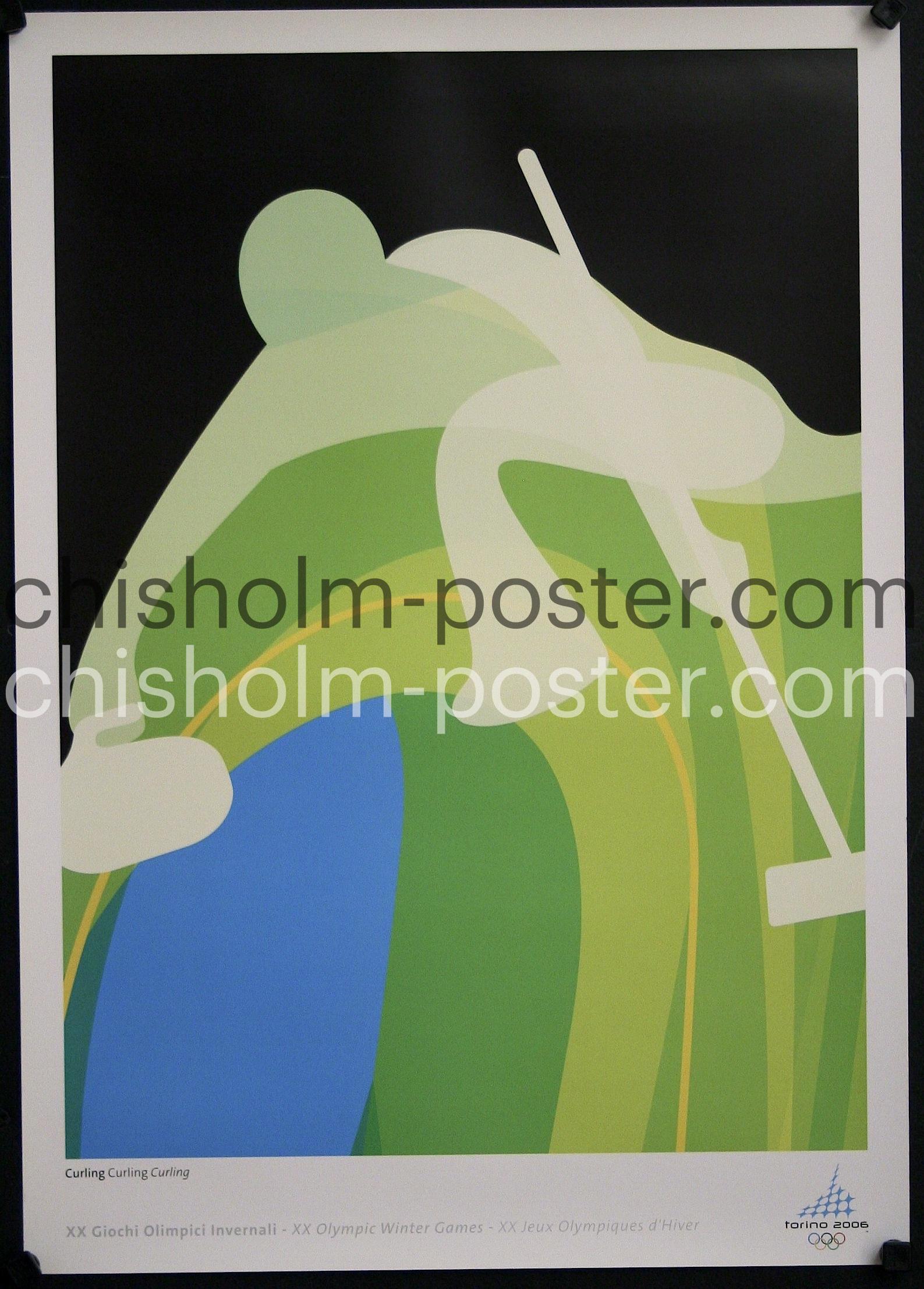 Torino 2006 XX Olympic Winter Games- Curling | Original Vintage Poster ...