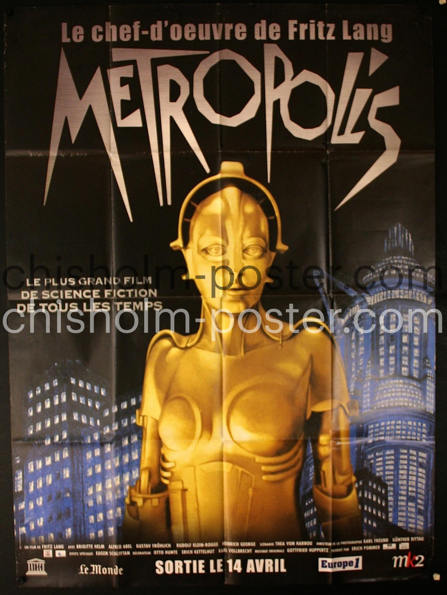 Metropolis (French re-release, 1980's no. 2) | Original Vintage Poster ...