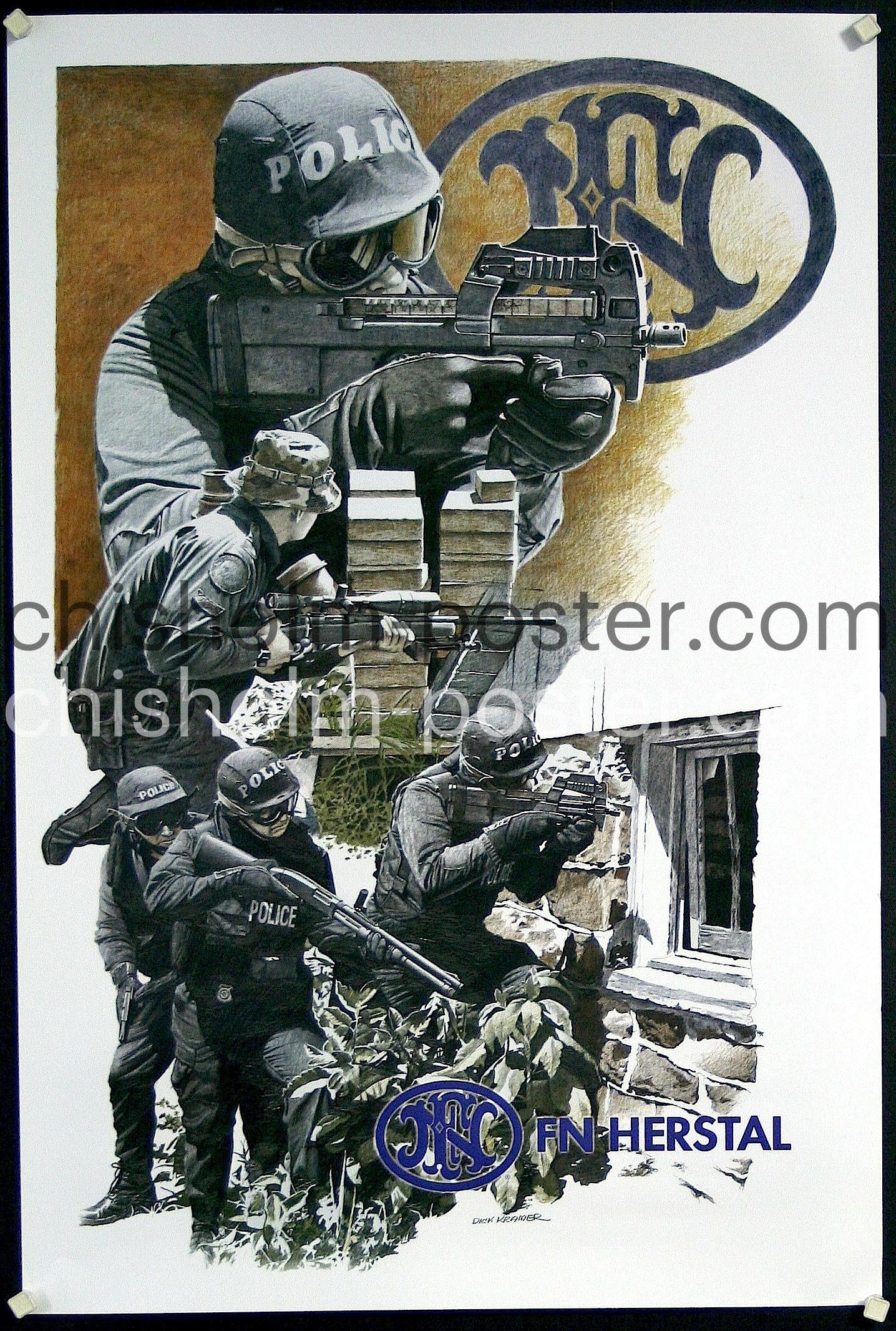 FN Herstal - Firearms (2) | Original Vintage Poster | Chisholm Larsson ...