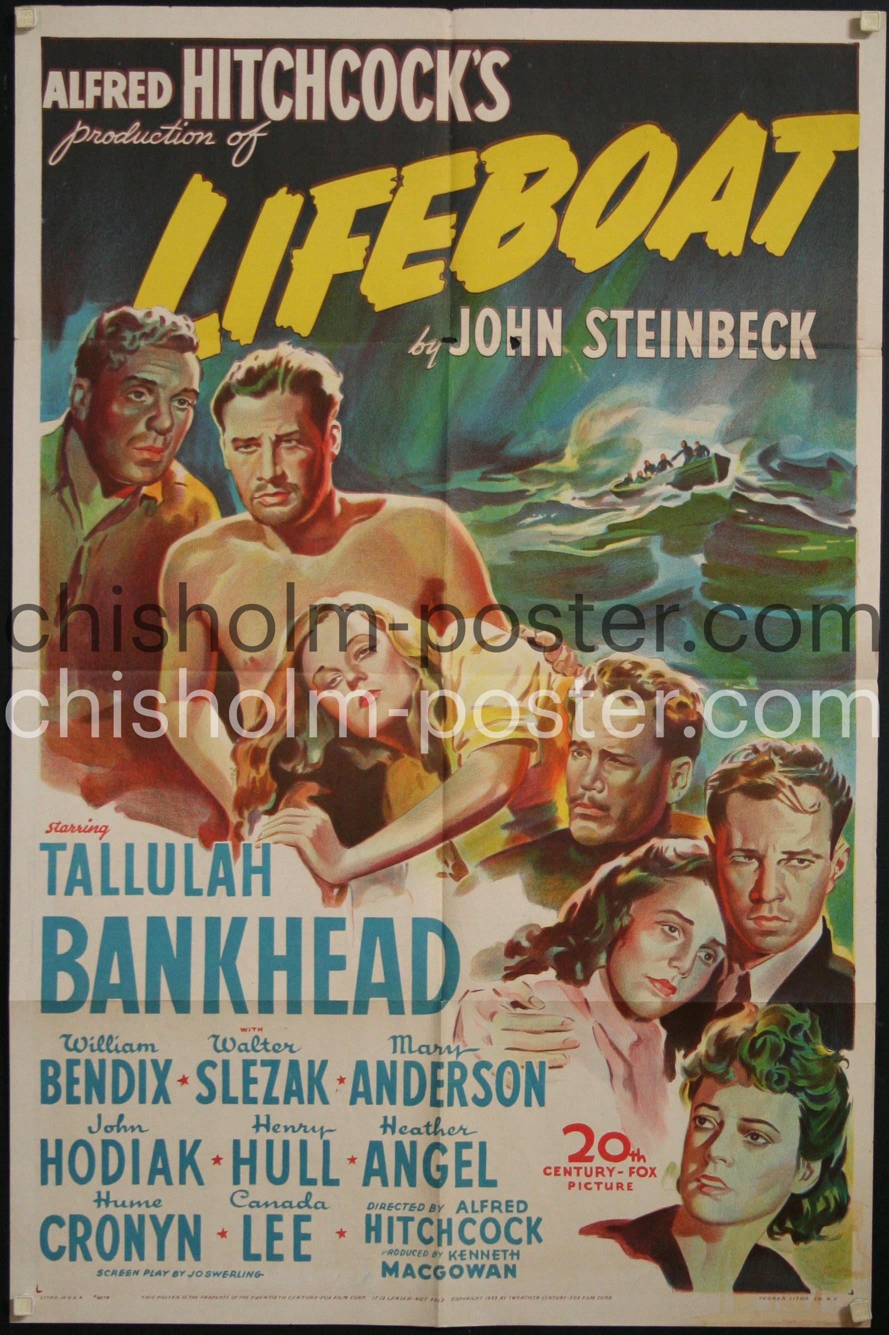 Alfred Hitchcock's Lifeboat | Original Vintage Poster | Chisholm ...
