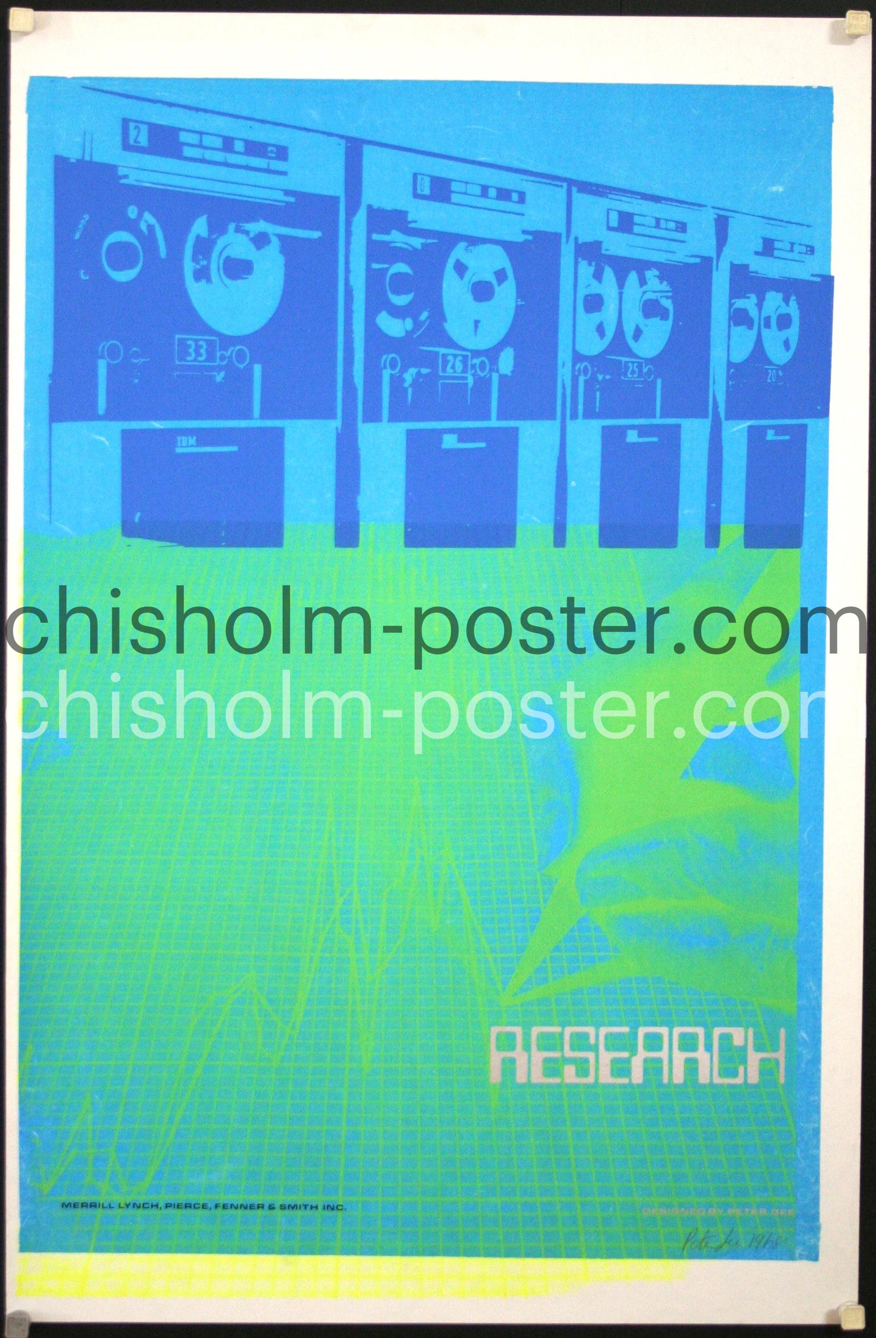 Research - Peter Gee for Merrill Lynch | Original Vintage Poster ...