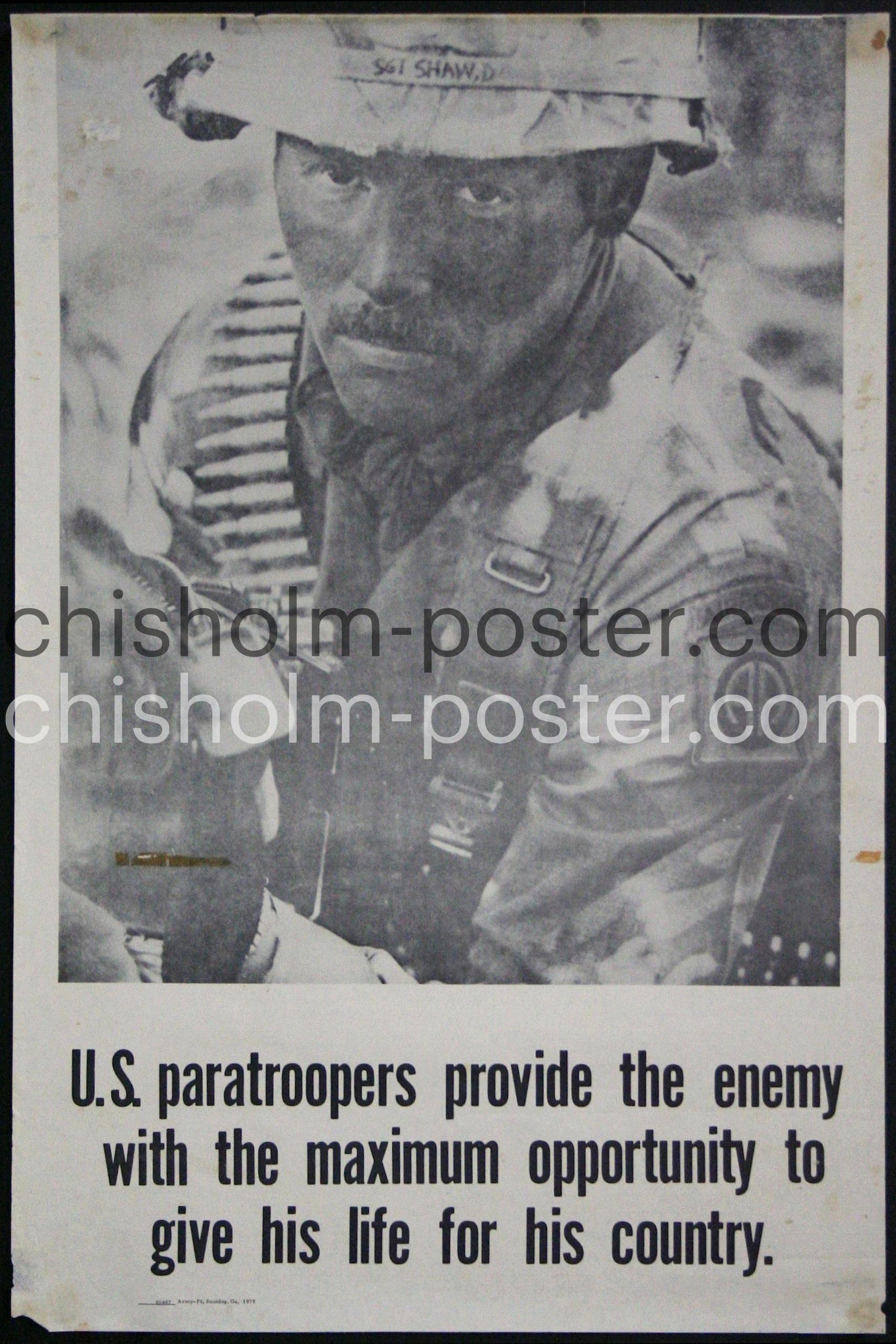 U.S. Paratroopers - Airborne Unit | Original Vintage Poster | Chisholm ...